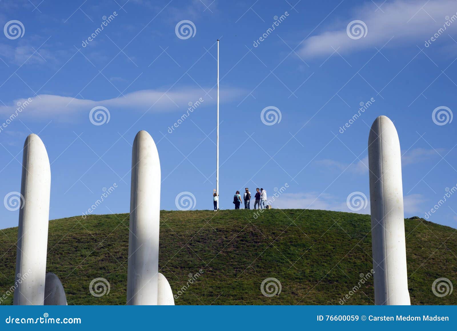 Pallisade And Mound In Jelling Editorial Stock Image Image Of Attraction Pillar 76600059