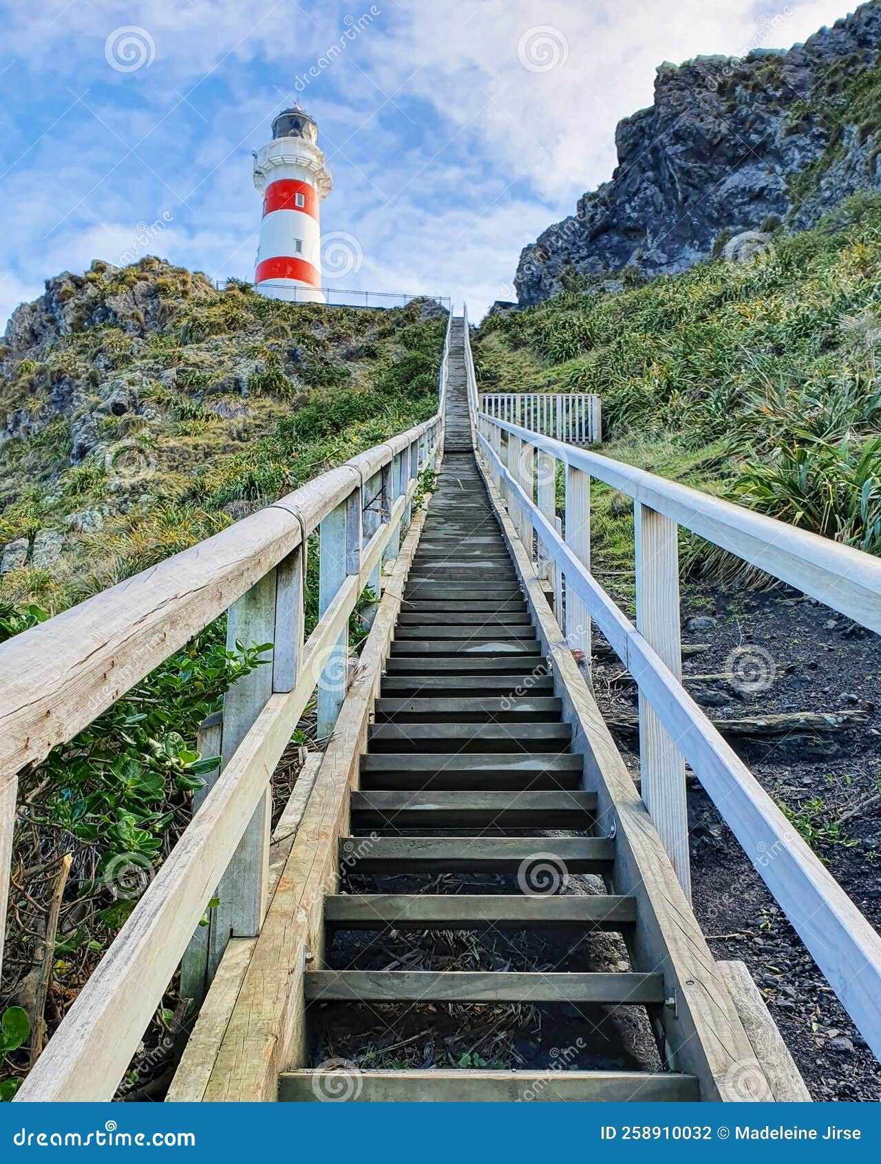 Palliser Lighthouse Staircase Stock Photo - Image of river, waterway ...