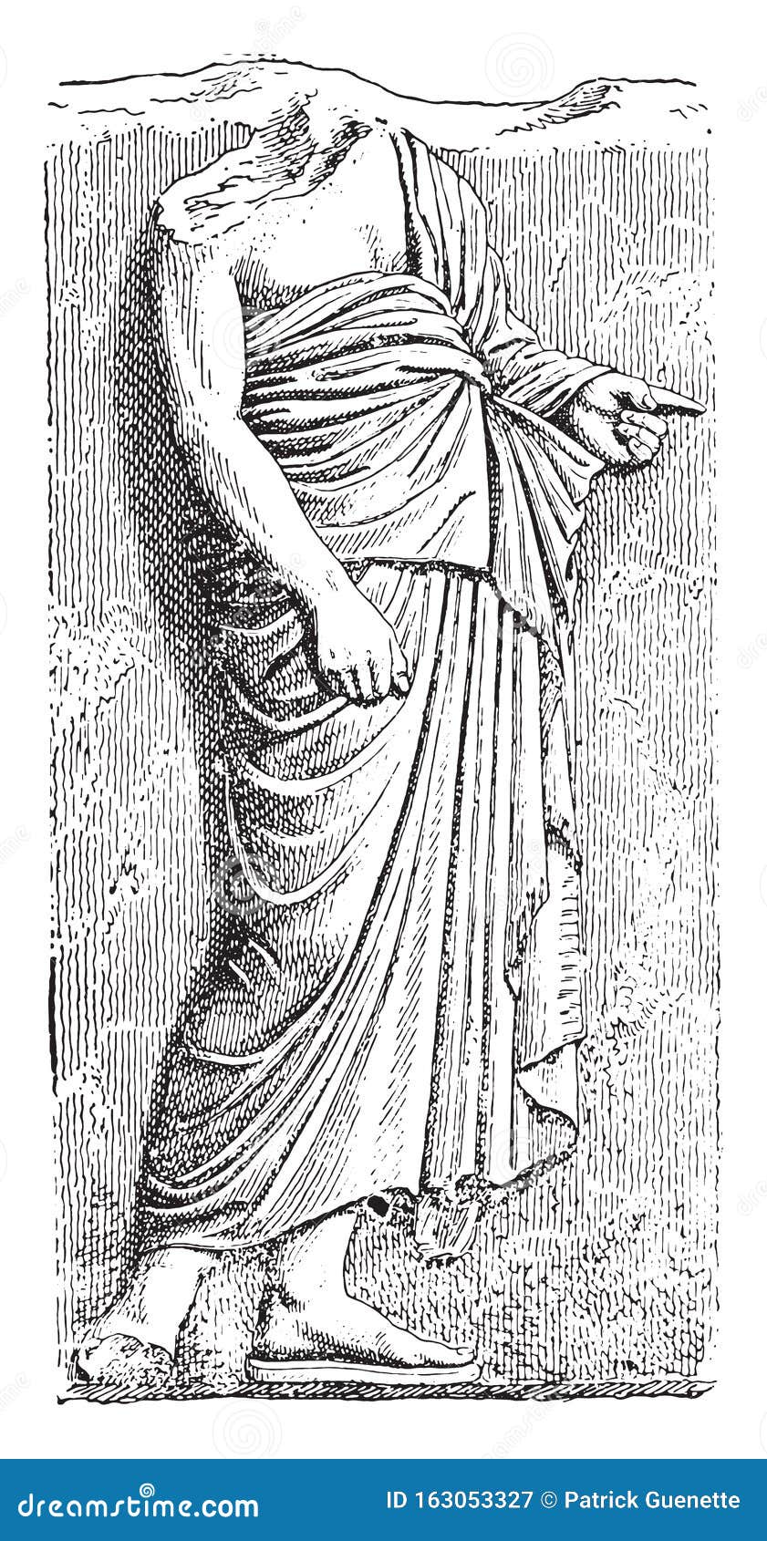 The Pallium, Vintage Engraving Stock Vector - Illustration of drawing ...