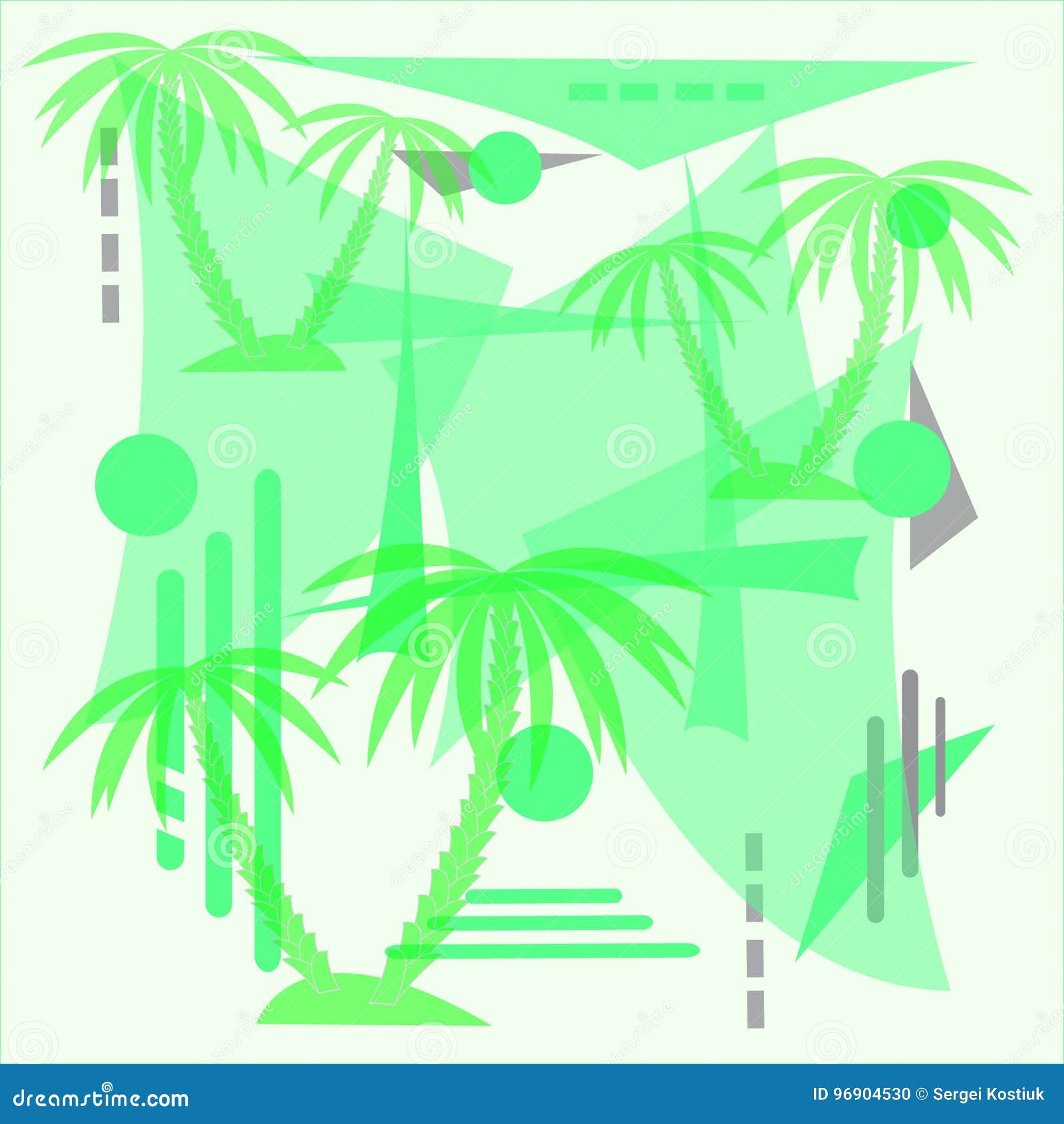 Palm Abstract Seamless Geometric Vector Pattern For Packaging Design ...