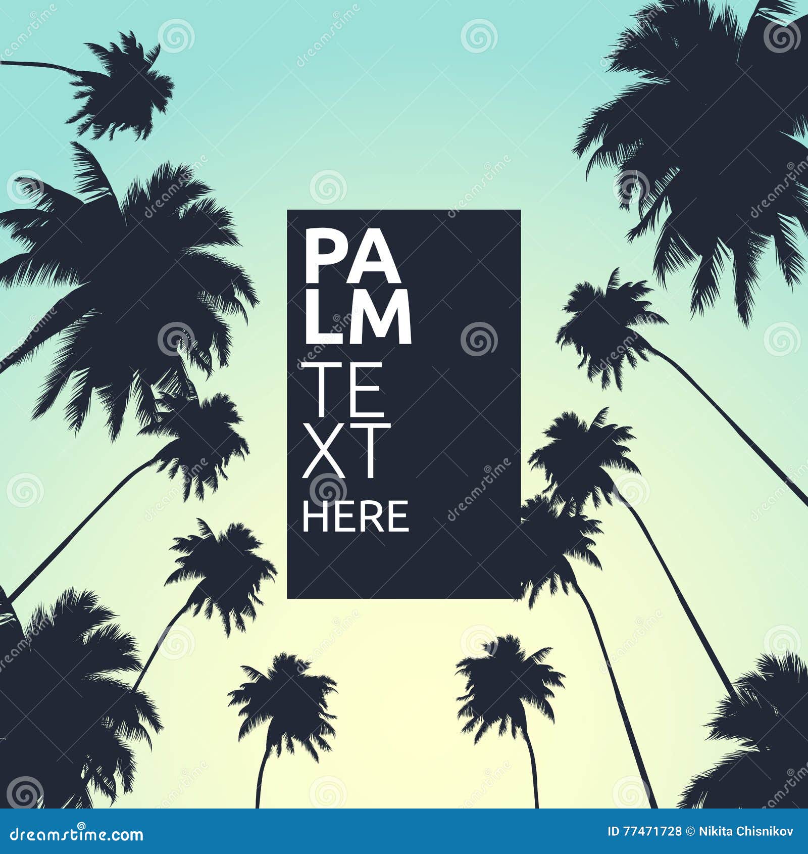 Palm background stock vector. Illustration of evergreen - 77471728