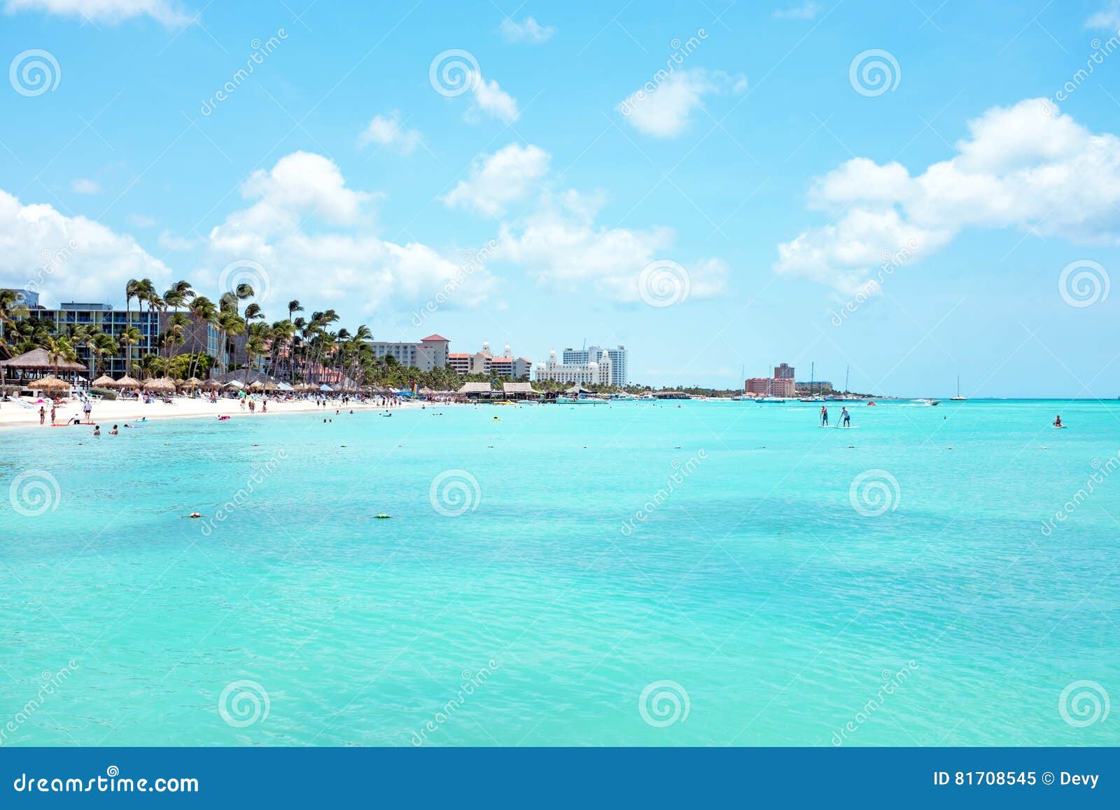 Palm Beach auf Aruba-Insel redaktionelles bild. Bild von palme - 81708545
