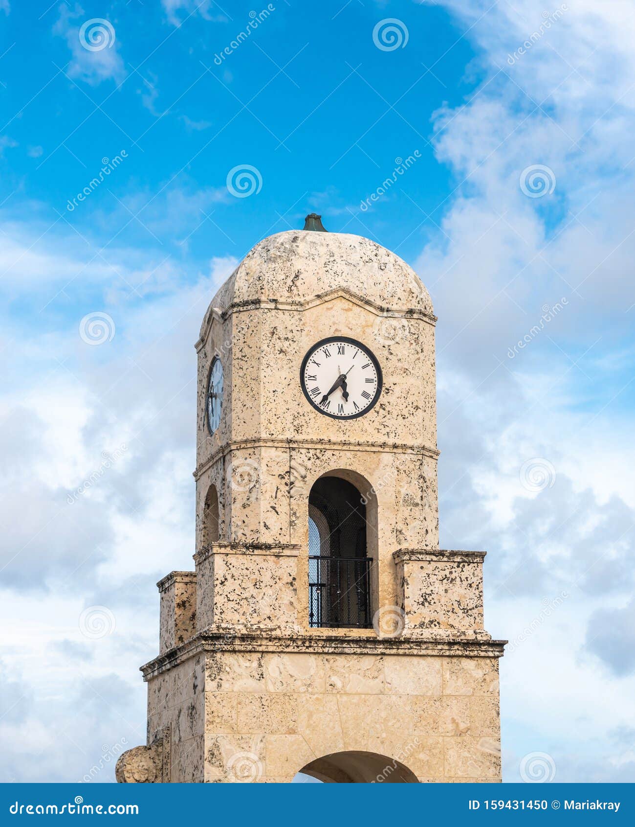 Palm Beach Worth Avenue Clock Tower Florida USA Stock Photo - Image of ...