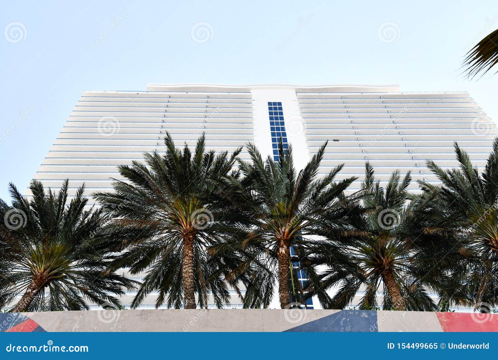 Palm and Buildings, Photo As a Background Stock Image - Image of ...