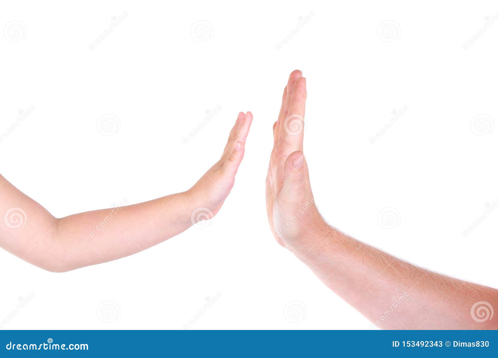 Father And Son High Fiving Each Other At Home Stock Image ...
