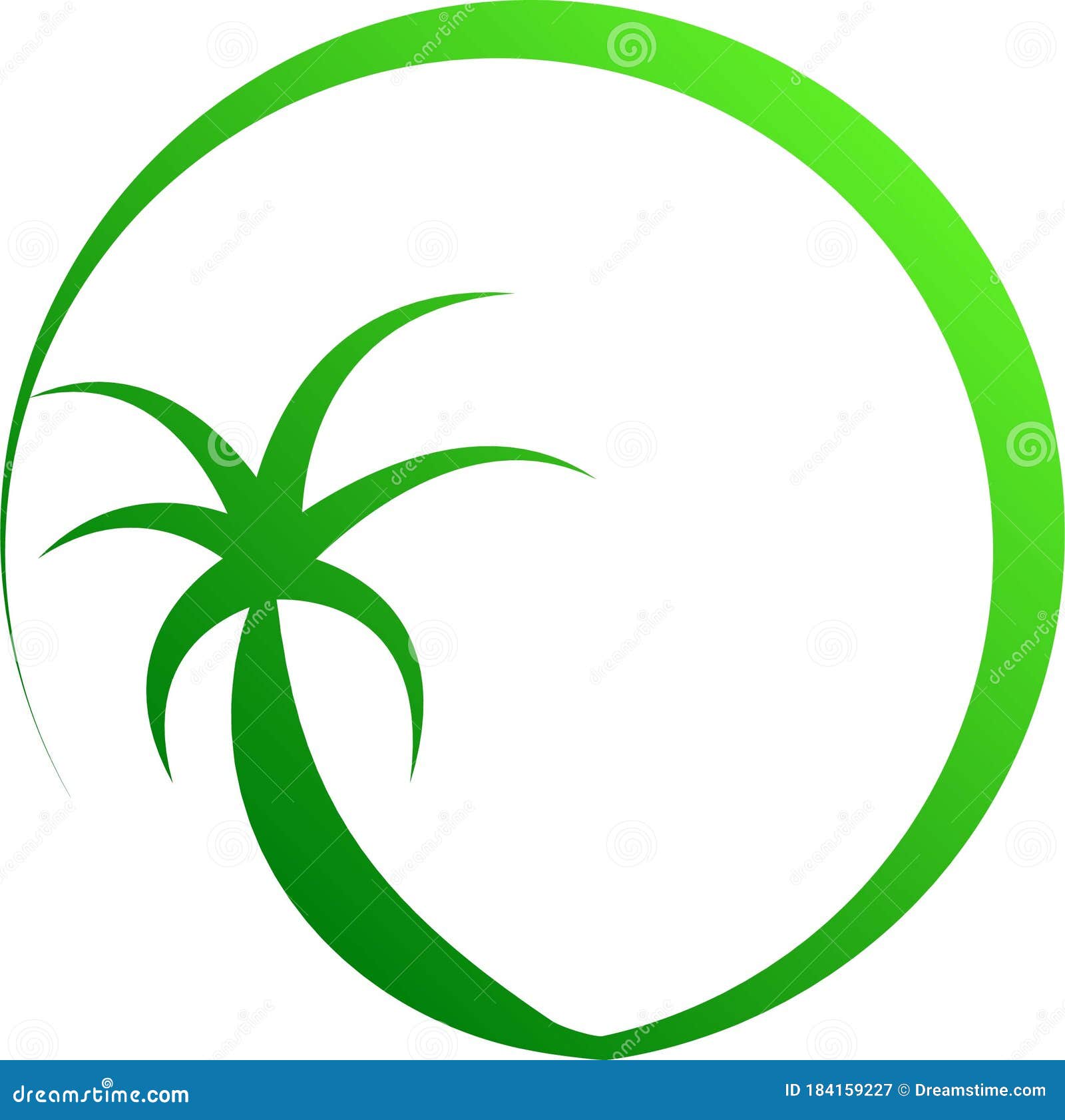 Vector Palm Circle Company Logo Template Stock Vector - Illustration of ...
