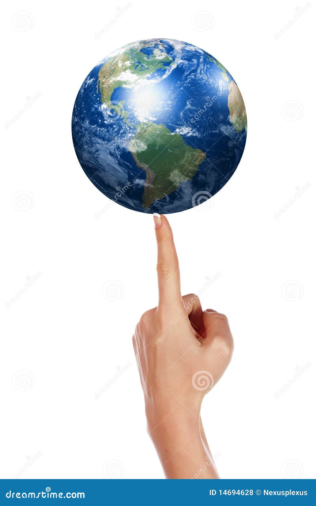 Palm and Earth stock illustration. Illustration of global - 14694628