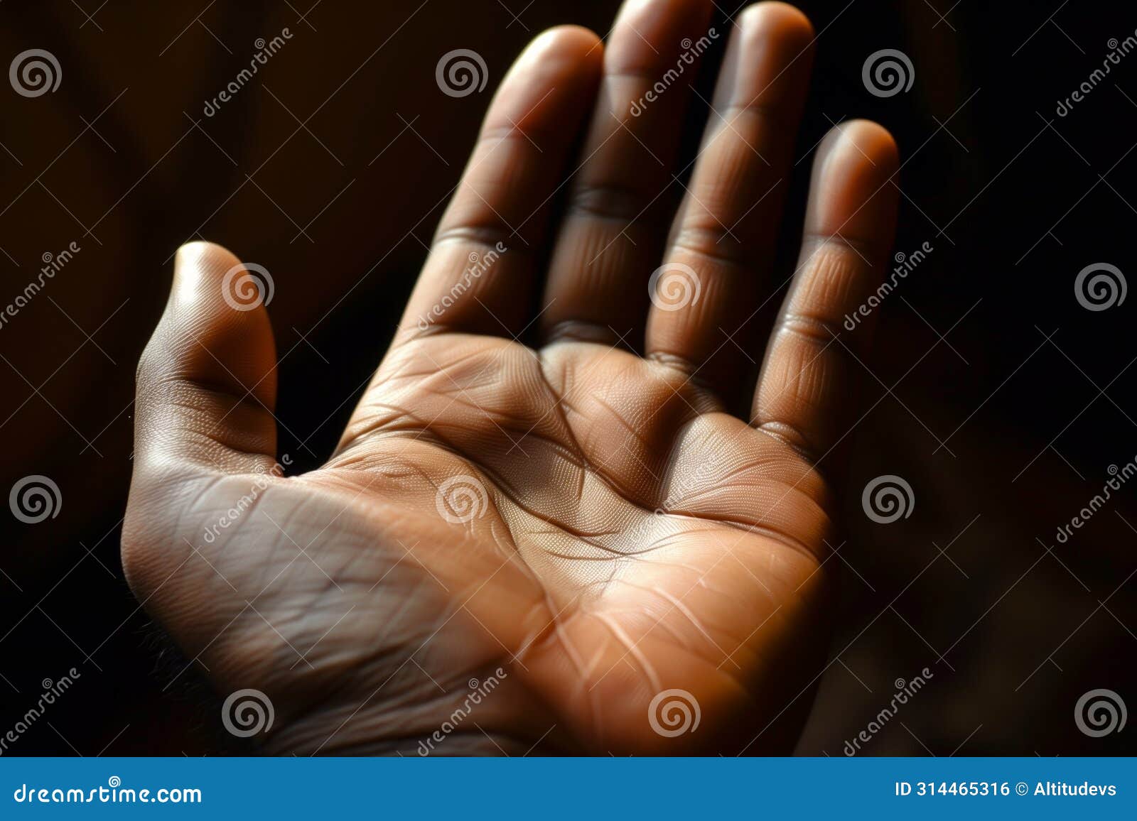 Palm Facing Up in a Receiving Posture Stock Illustration - Illustration ...