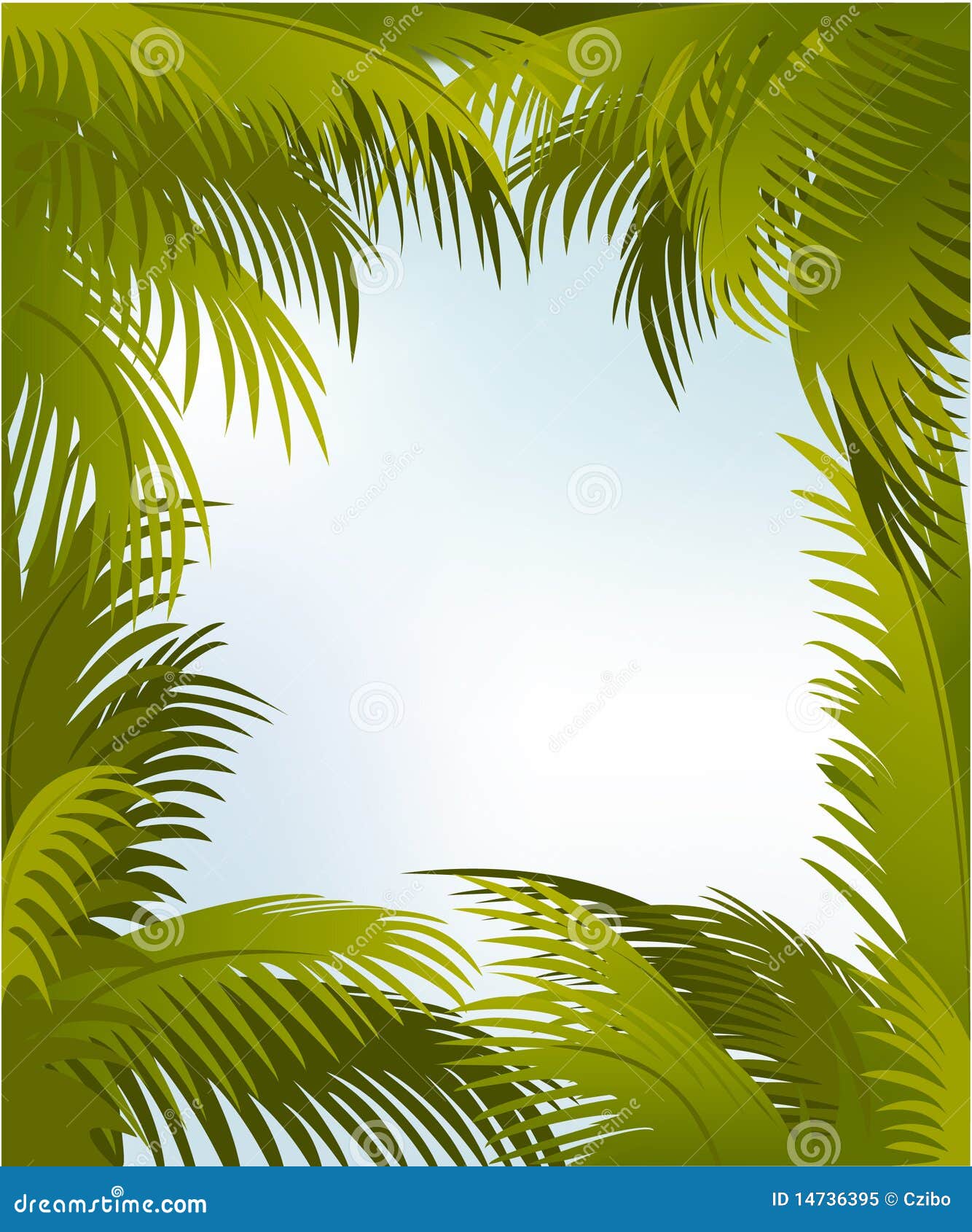 Palm frame stock vector. Illustration of holiday, leaf - 14736395