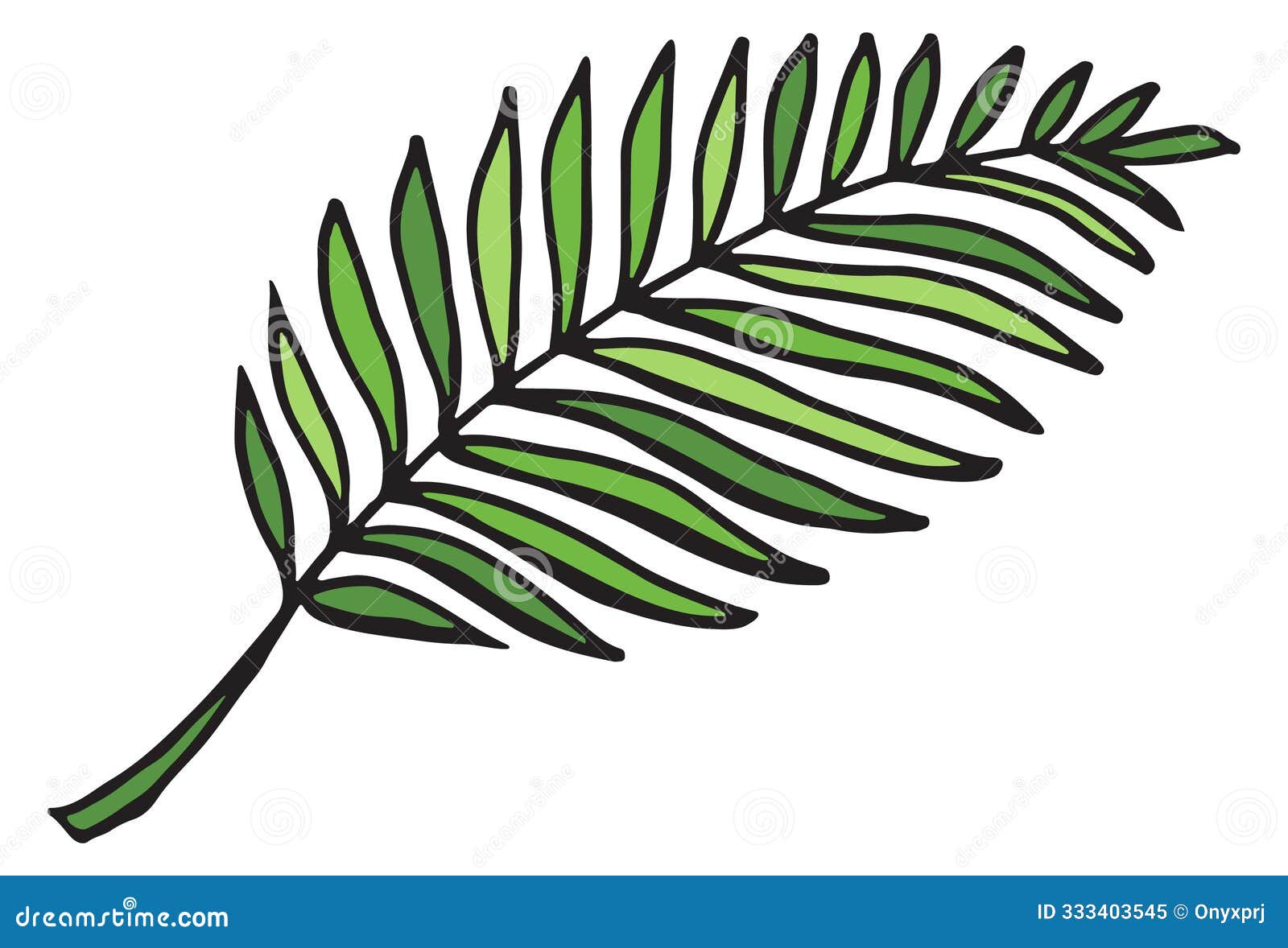 Doodle Tropical Plant Leaves Hand Drawing Sketch Vector Drawing ...