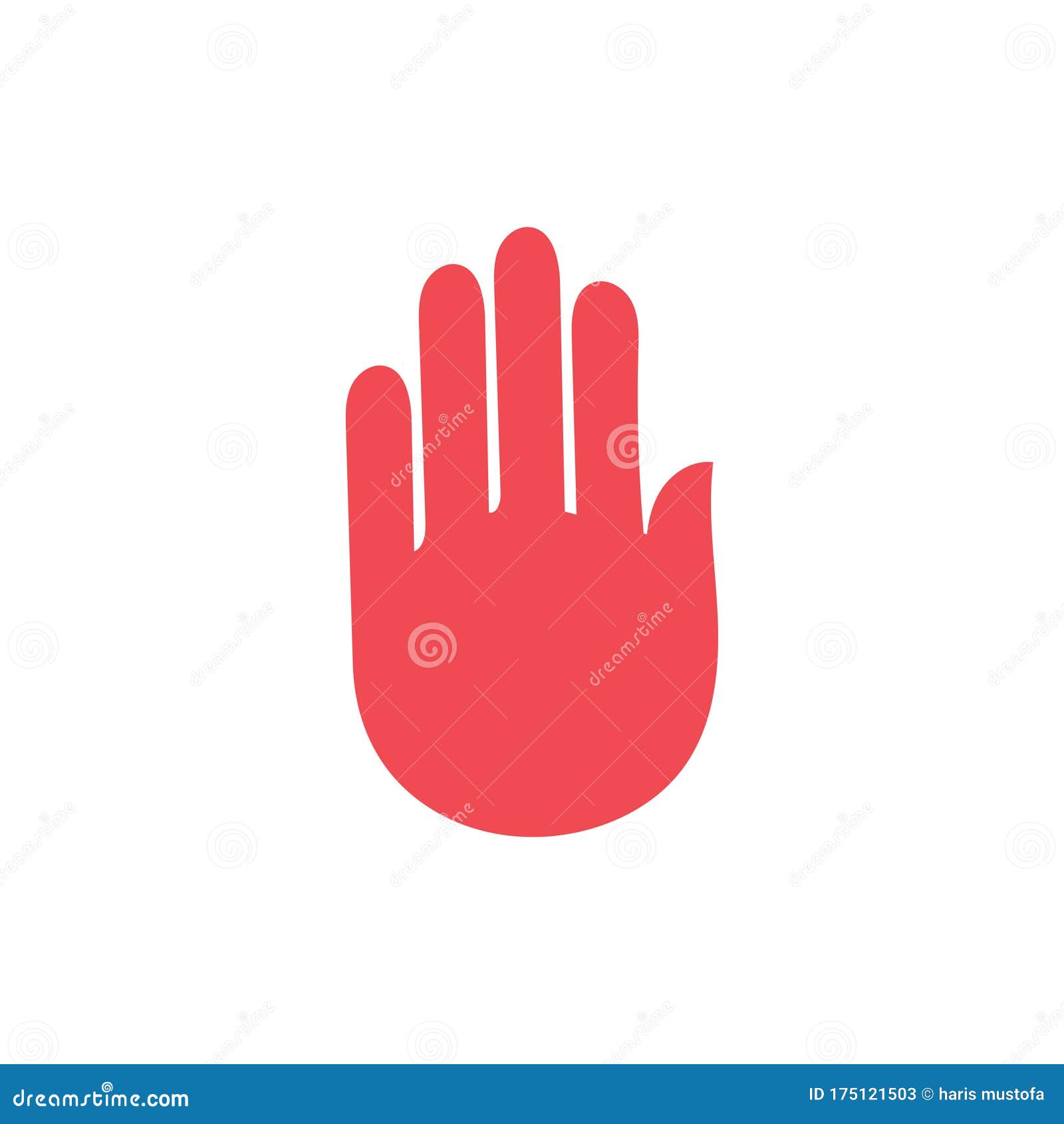 Palm Hand Graphic Design Template Vector Isolated Stock Vector ...