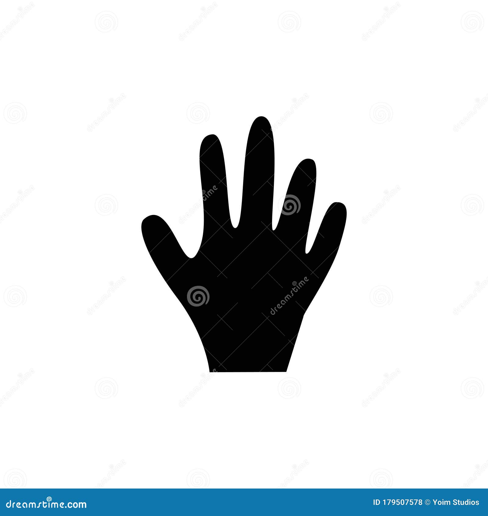 Palm Hand Graphic Design Template Vector Isolated Illustration Stock ...