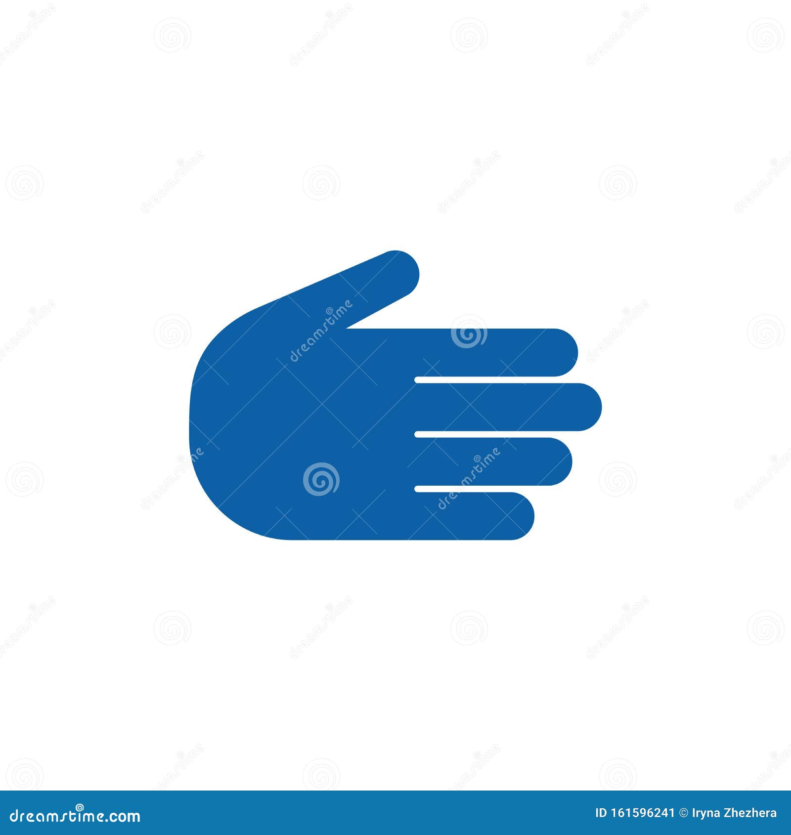 Palm, Hand Icon Vector, Filled Flat Sign, Solid Pictogram Isolated on ...