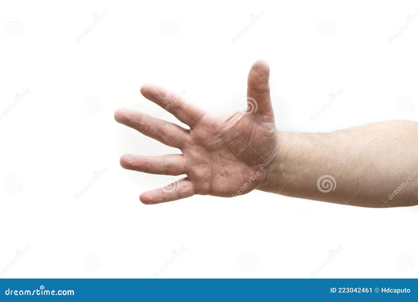 Palm of Right Hand on White Background Stock Image - Image of human ...