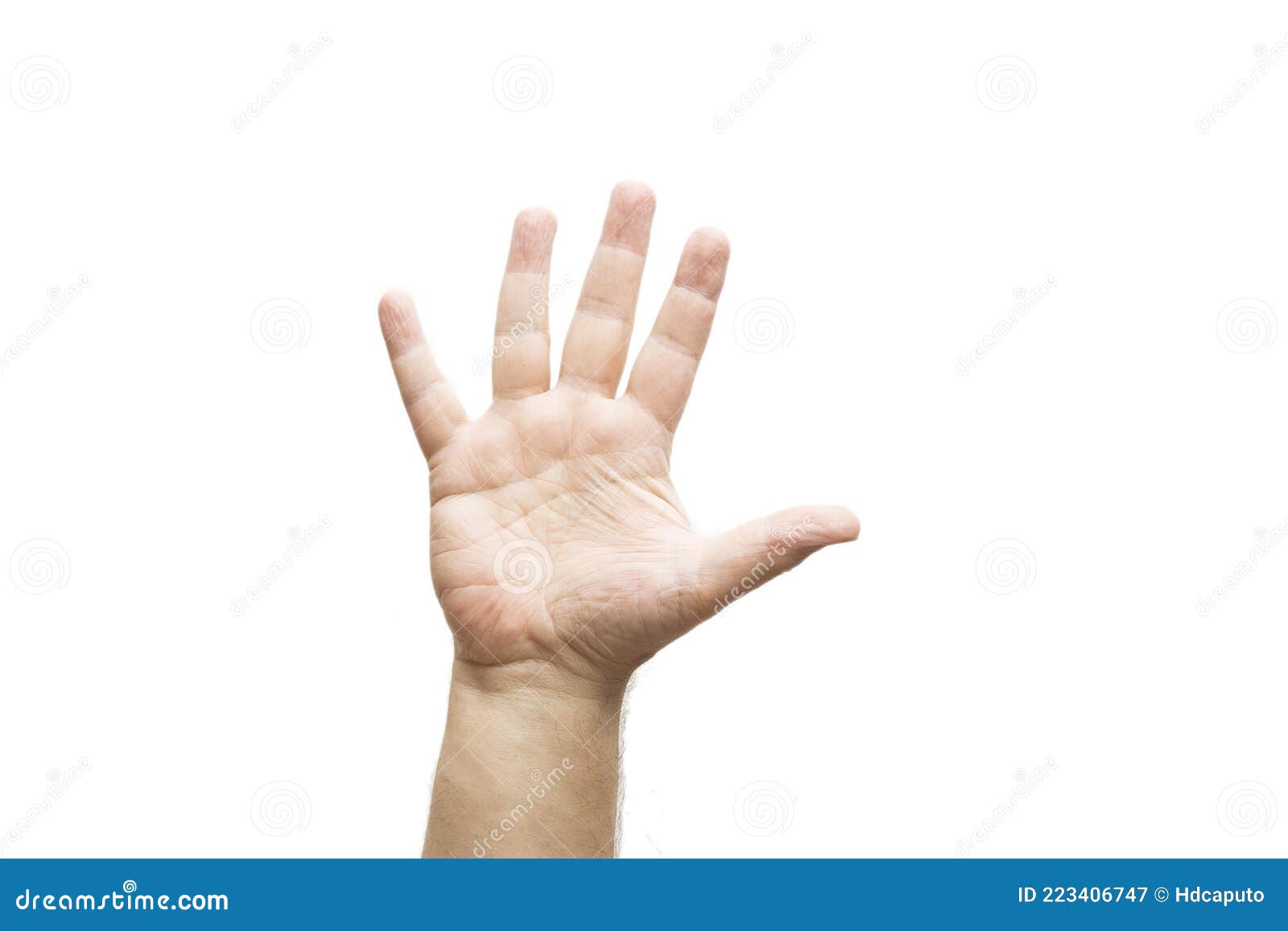 Palm of Right Hand on White Background Stock Image - Image of gesture ...