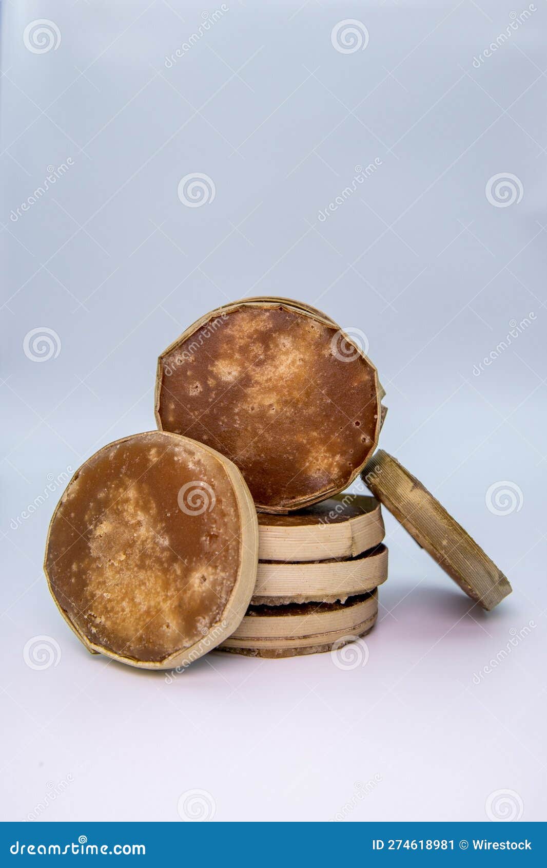 Palm Jaggery Isolated on White Background Stock Image - Image of palm ...
