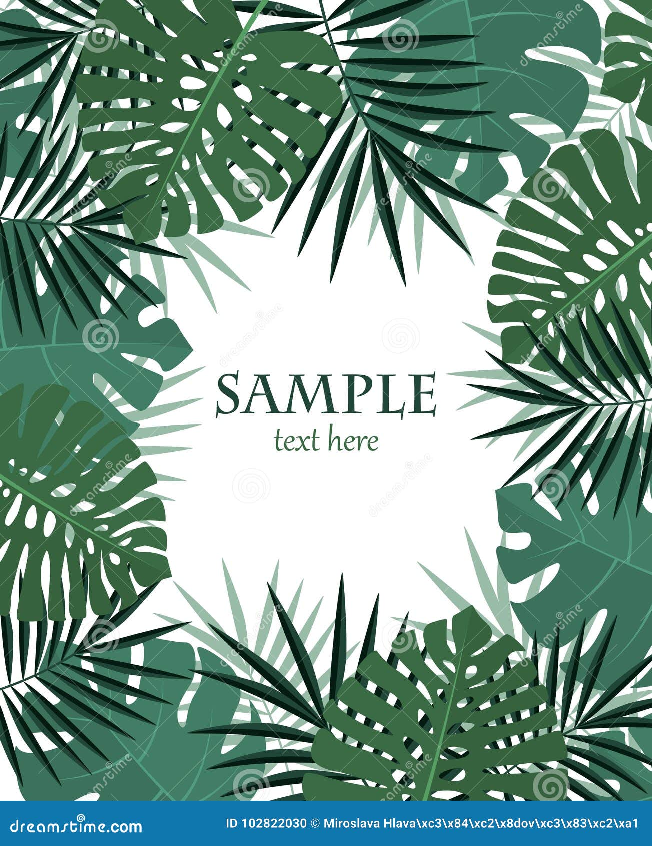 Palm leaf decoration stock vector. Illustration of aloha - 102822030