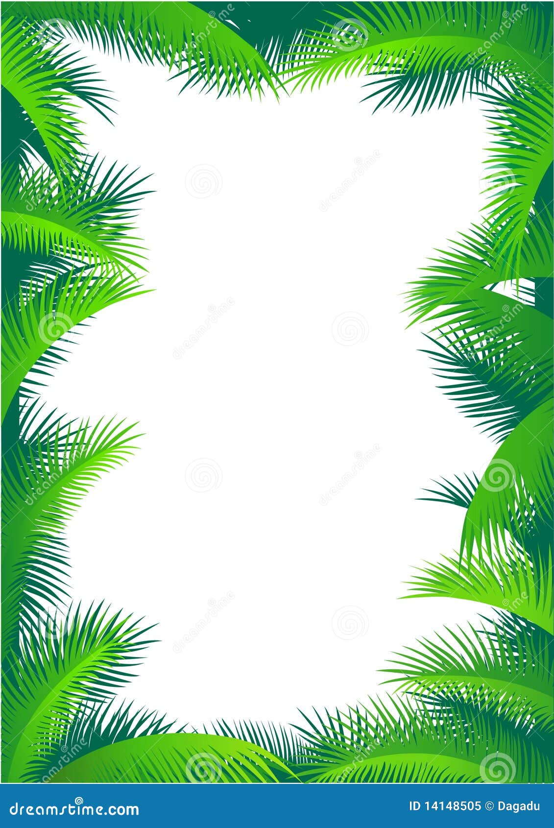 Palm leaf frame stock vector. Illustration of coconut - 14148505