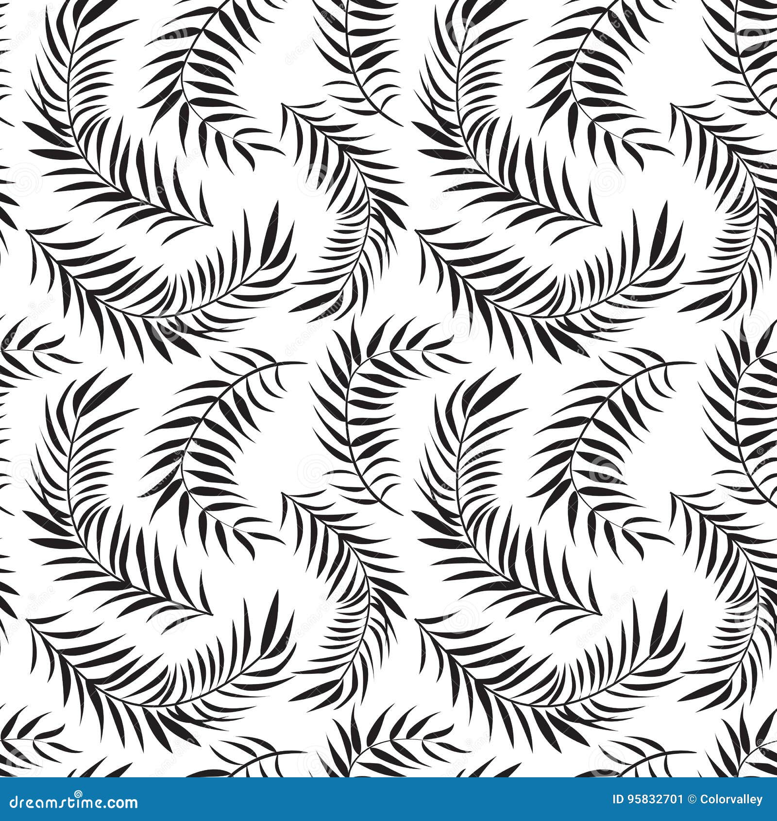 Palm leaf pattern stock vector. Illustration of herbarium - 95832701