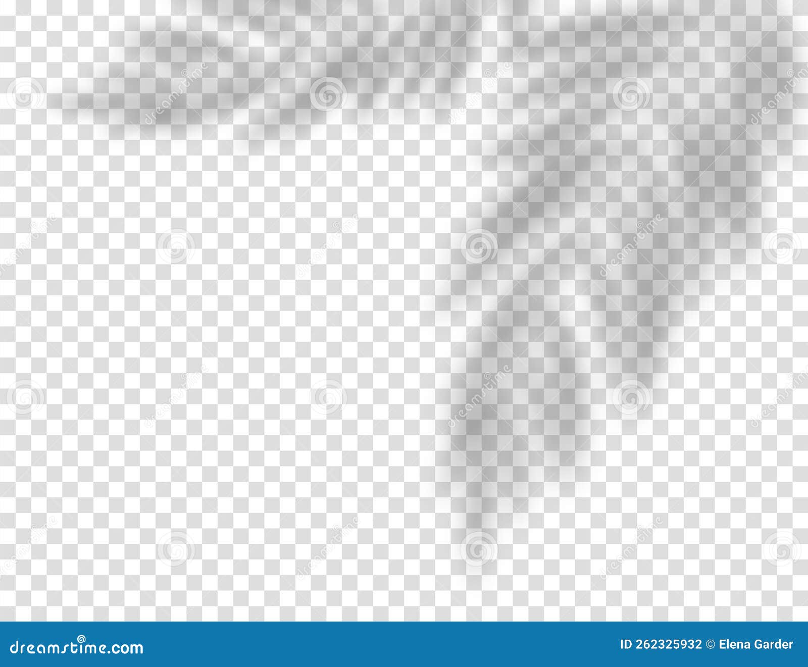 Palm Leaf Shadow. Vector Overlay Effect with Tropical Leaves Stock ...