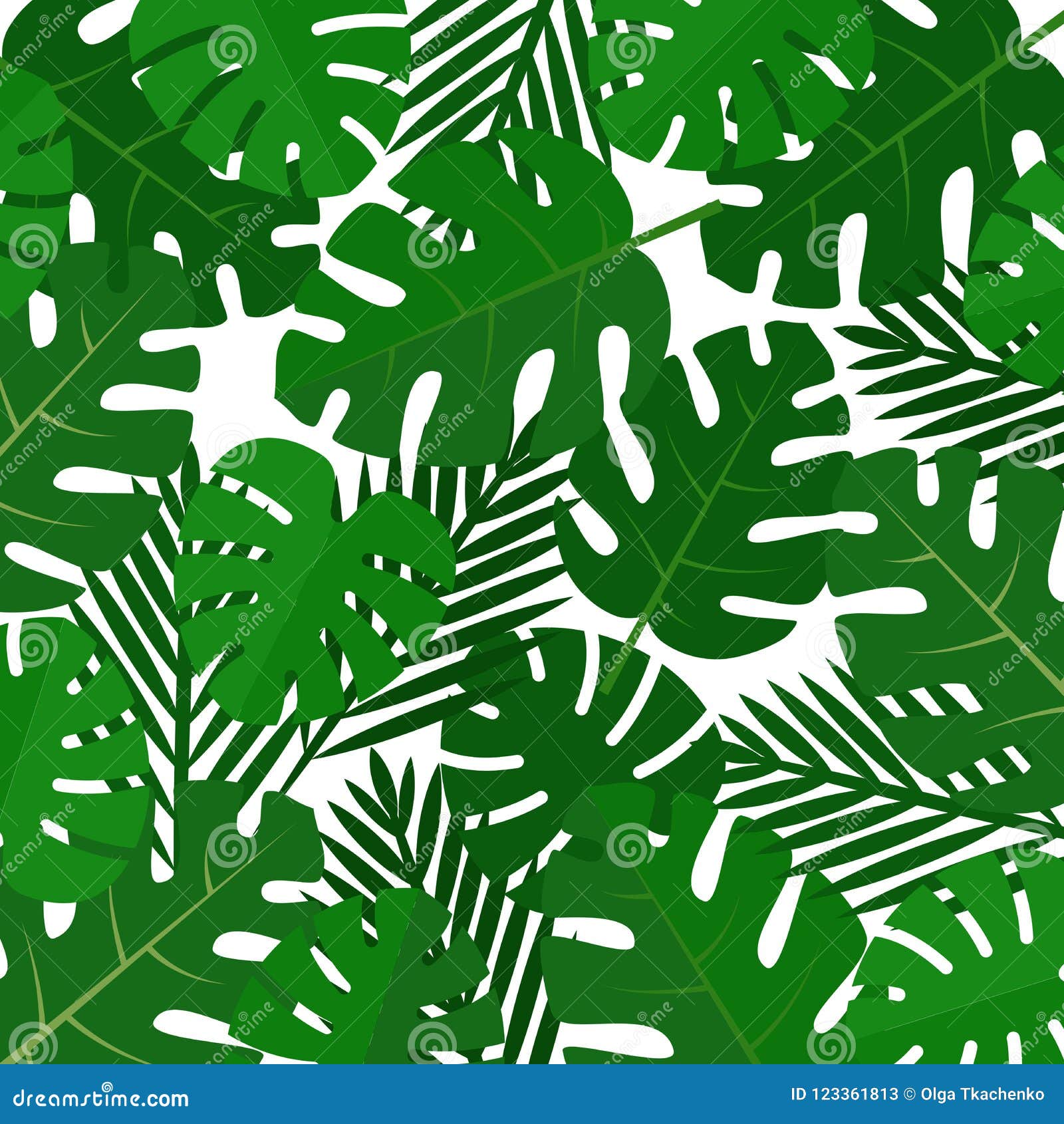 Palm Leaves Background. Aloha Print. Palm Tree Tropical Pattern Stock ...