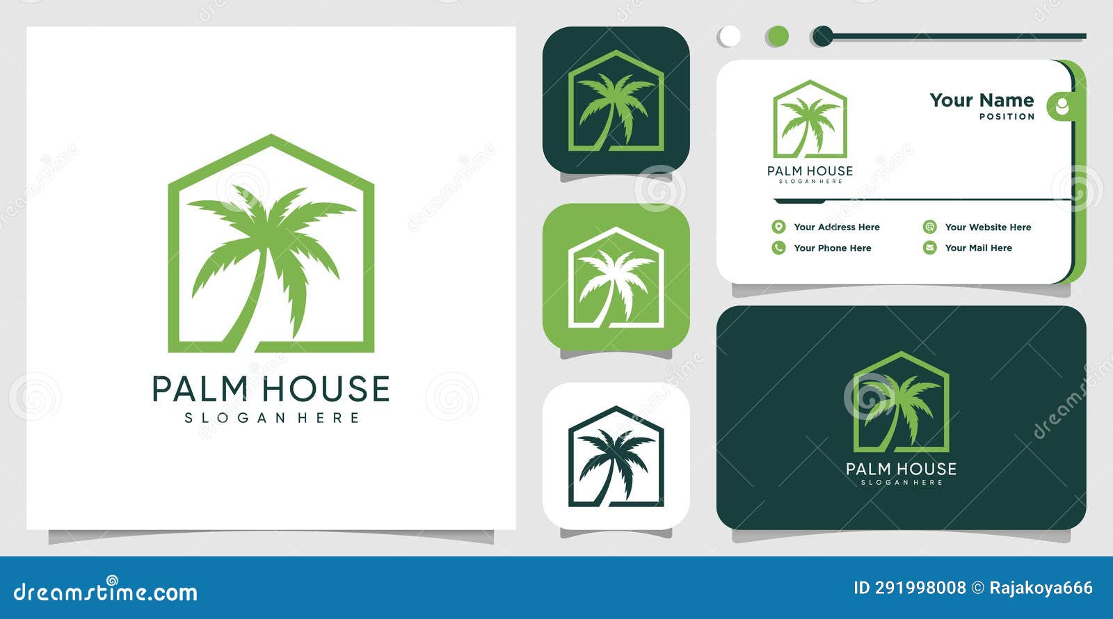 Palm Logo Design Vector with Creative Simple and Unique Concept Stock ...