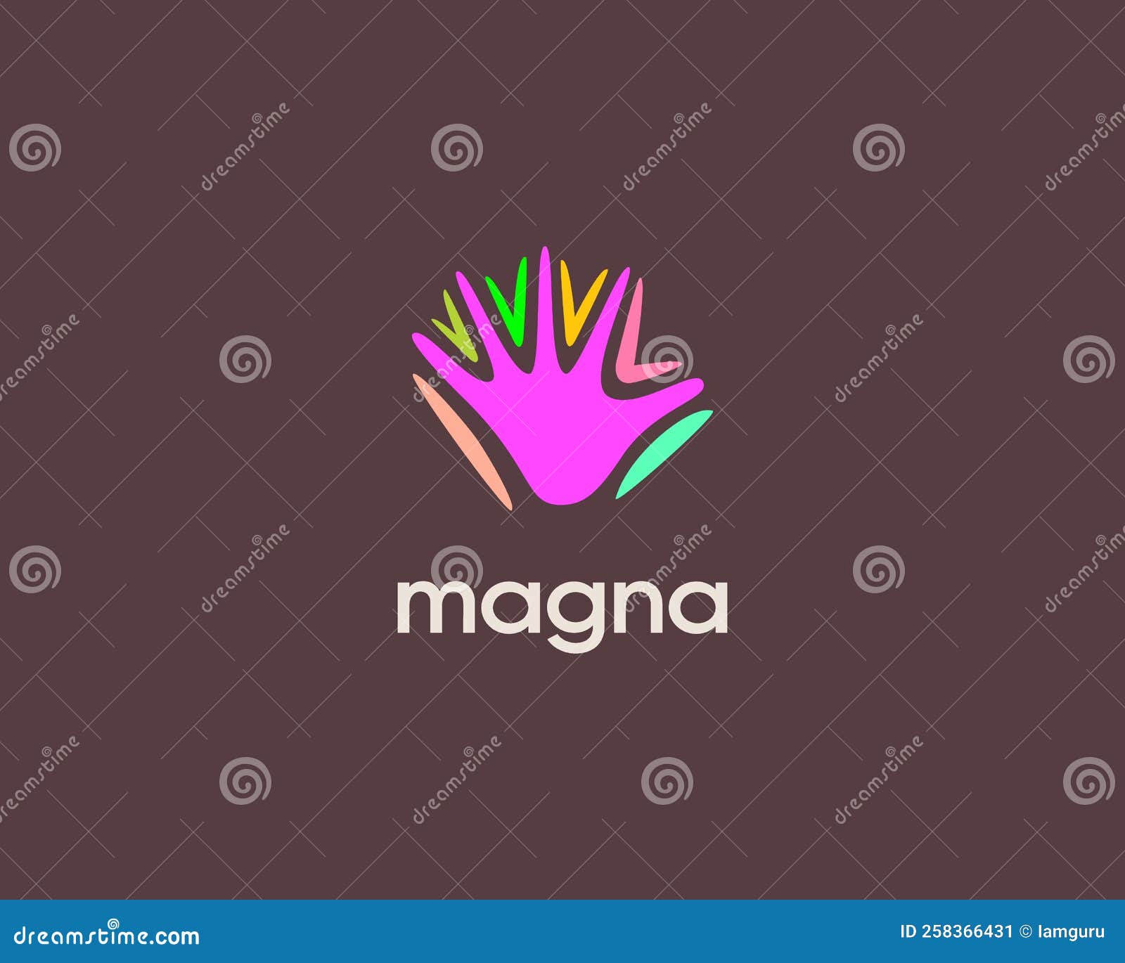 Palm Logo. Hand Icon. Universal Community Team Logotype. Vector ...