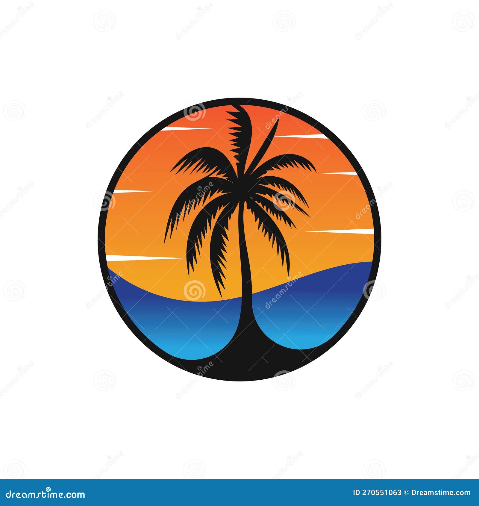 Palm Logo Icon Template and Symbol Vector Tree Stock Vector ...