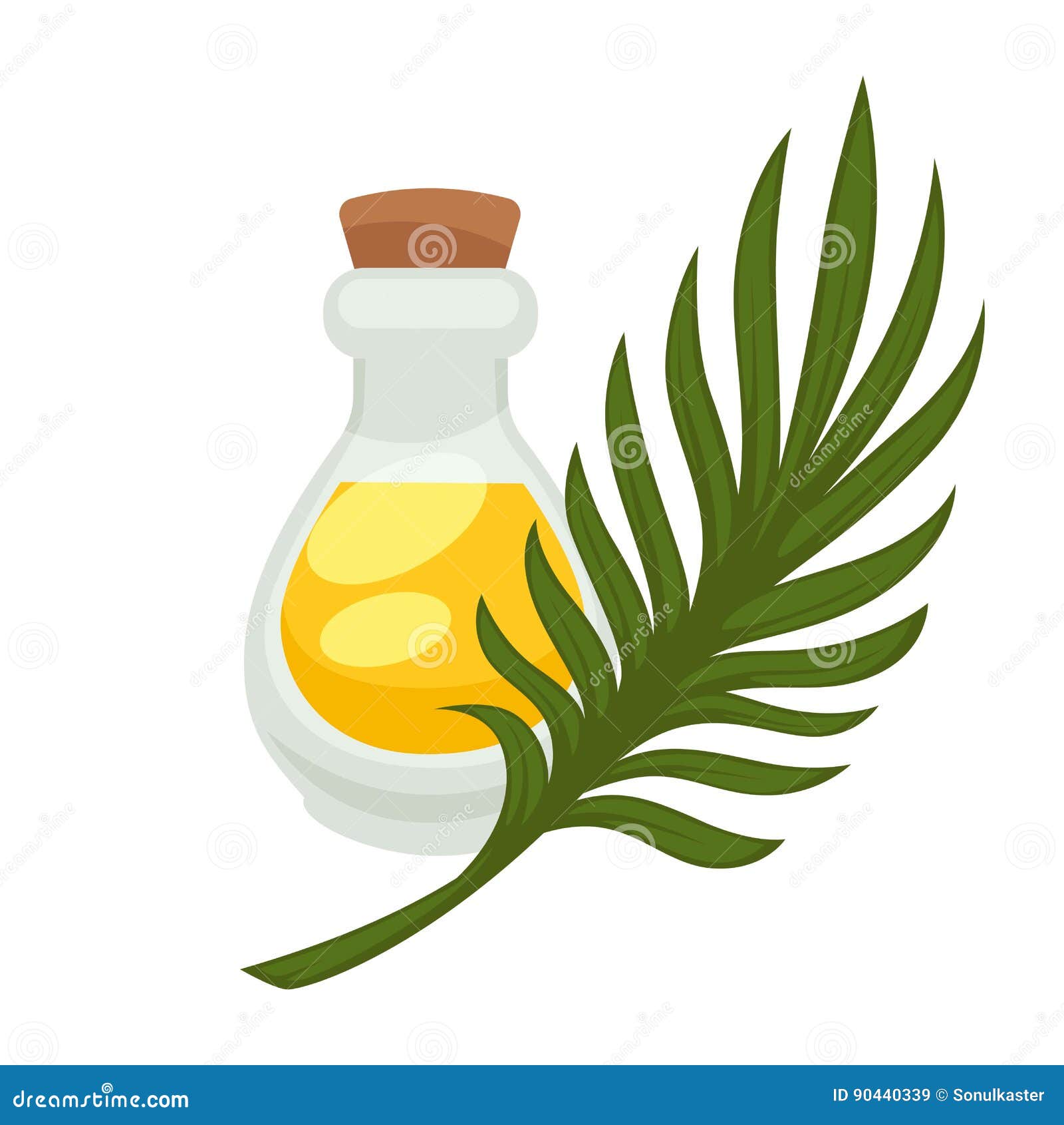 Palm Oil in Bottle. Vector Flat Isolated Icon Stock Vector ...