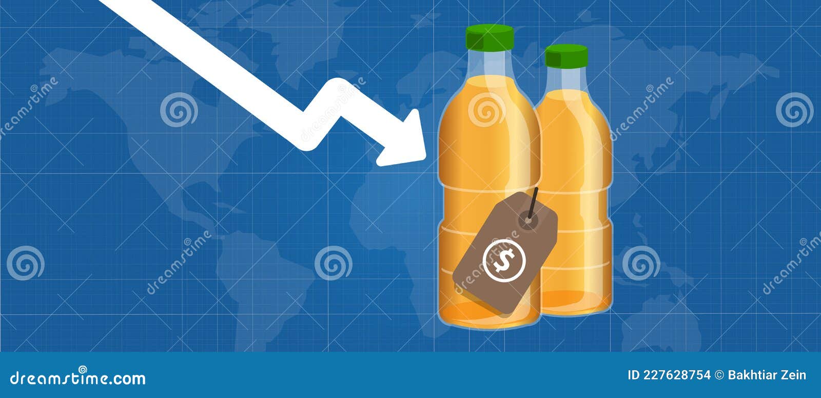 Palm Oil Price Going Down Decrease Drop Low Decline Trade Market International Arrow Chart Down ...