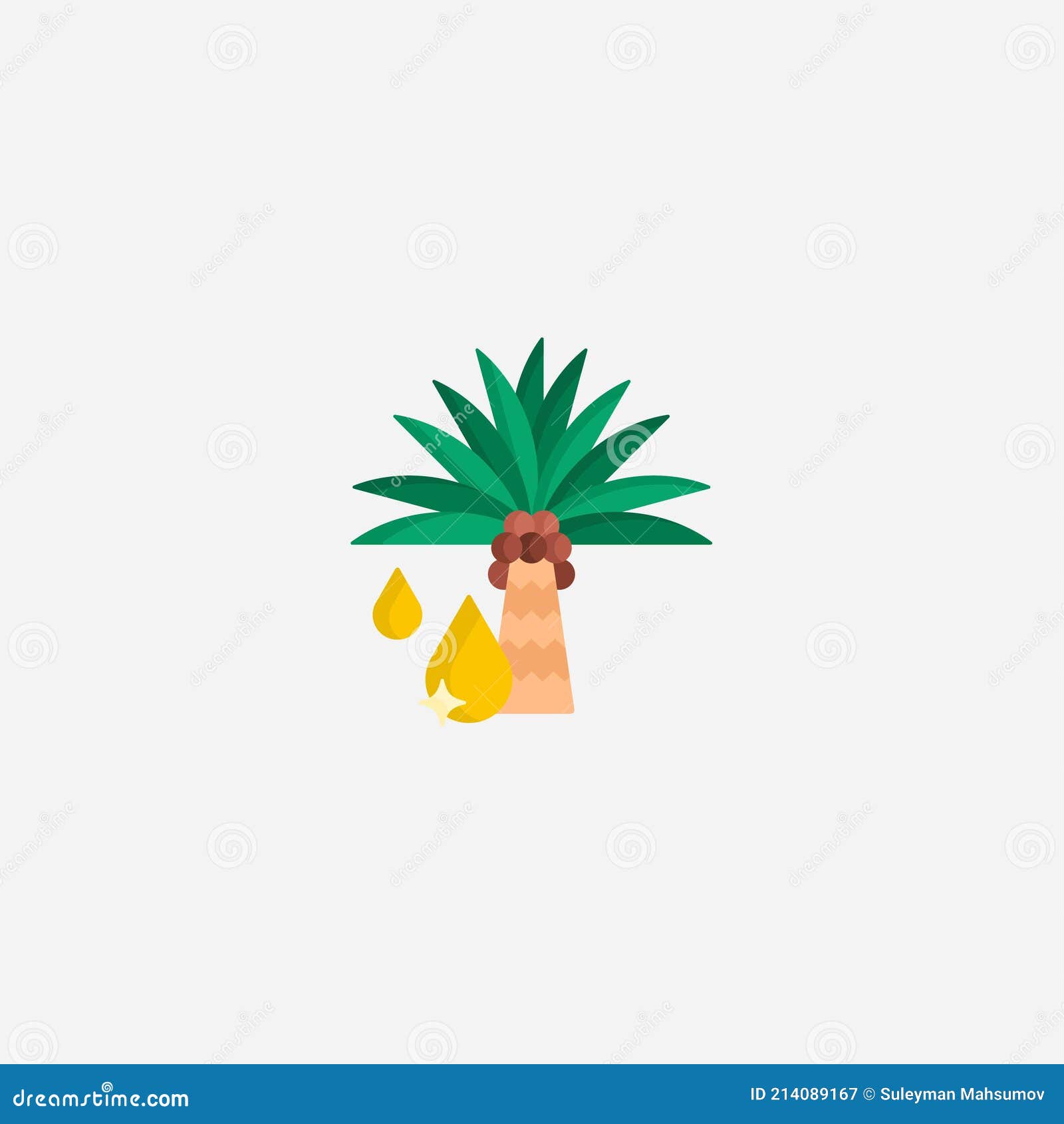 Palm Oil Vector Icon Sign Symbol Stock Vector - Illustration of ...