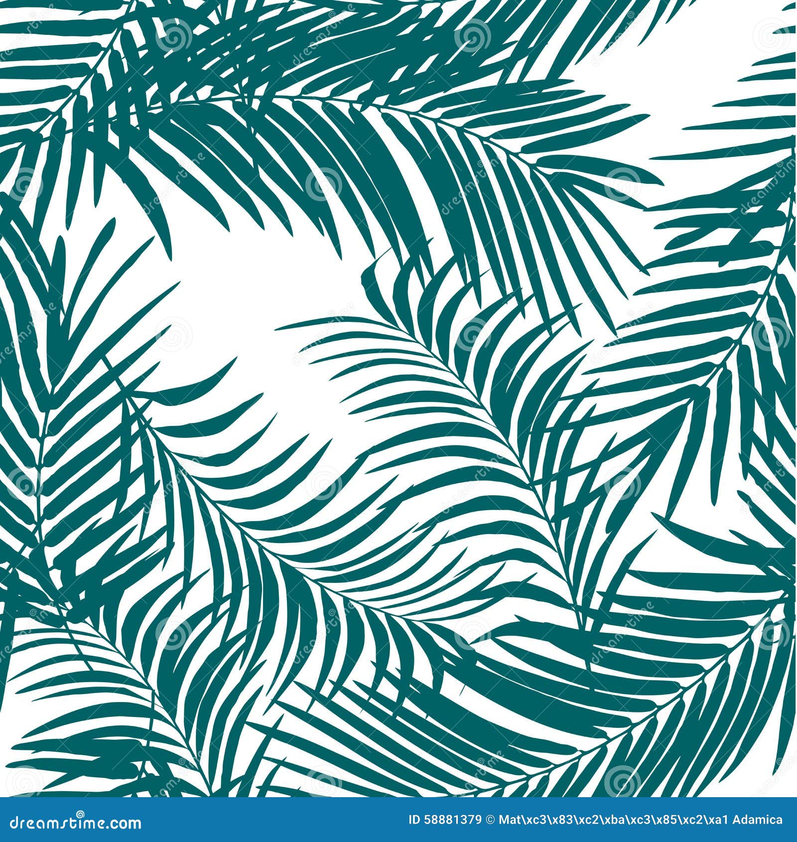 Palm pattern stock vector. Illustration of summer, vector - 58881379