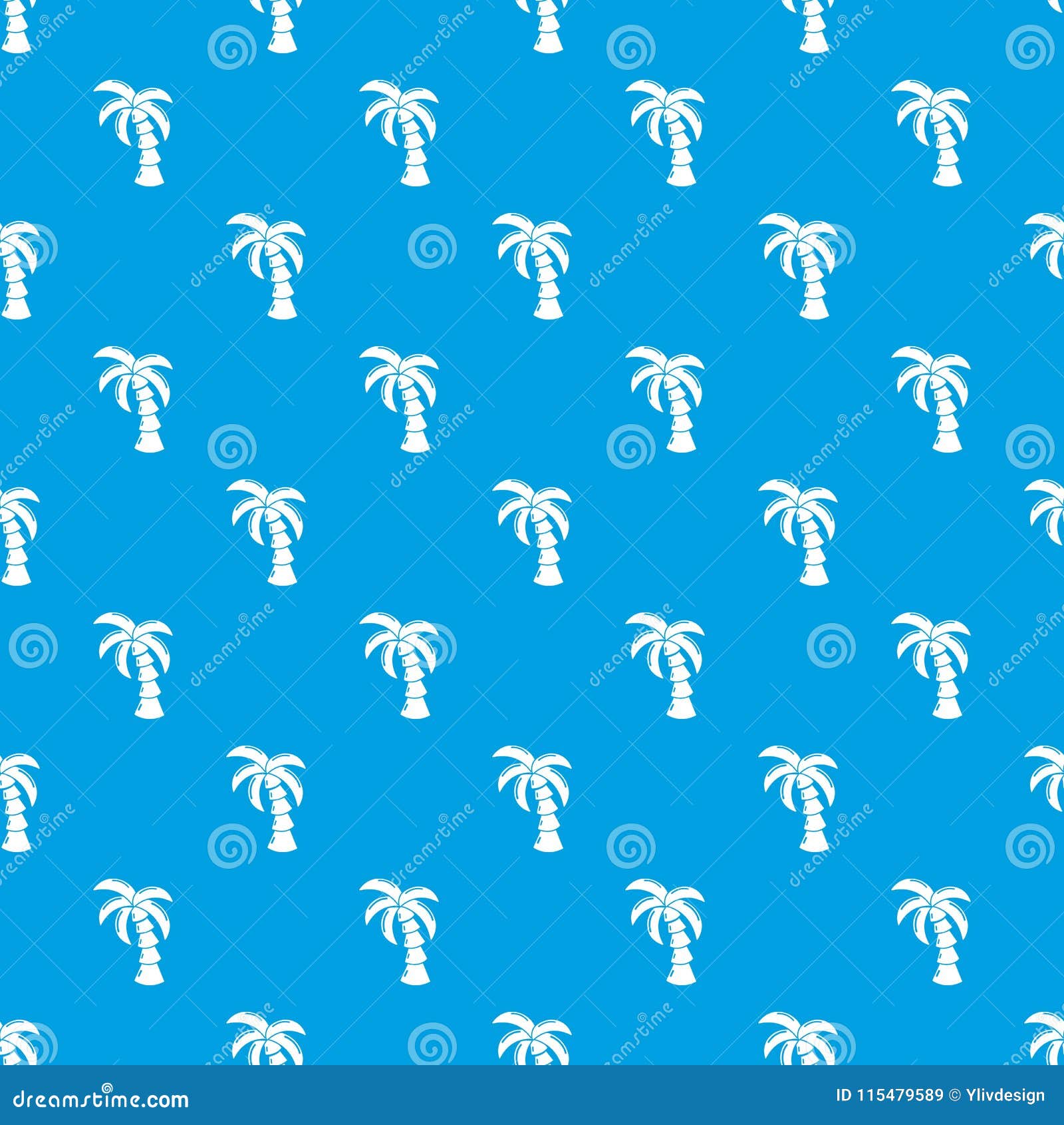 Palm Pattern Vector Seamless Blue Stock Vector - Illustration of cocos ...
