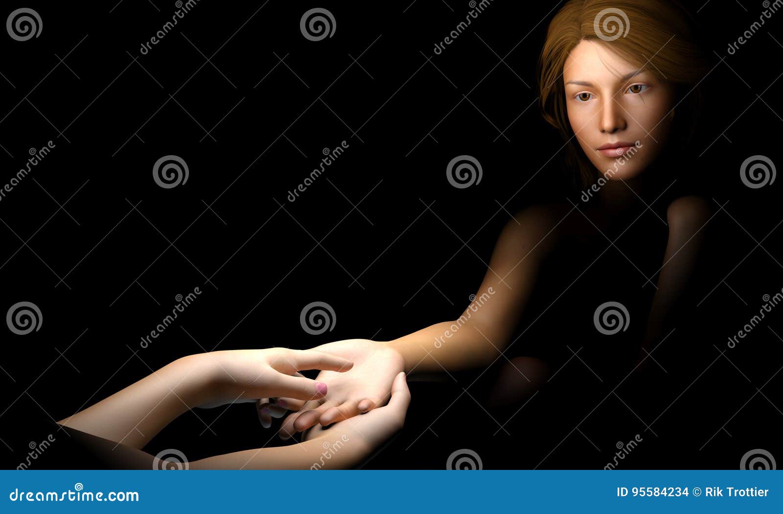 Palm reading stock illustration. Illustration of fortune - 95584234