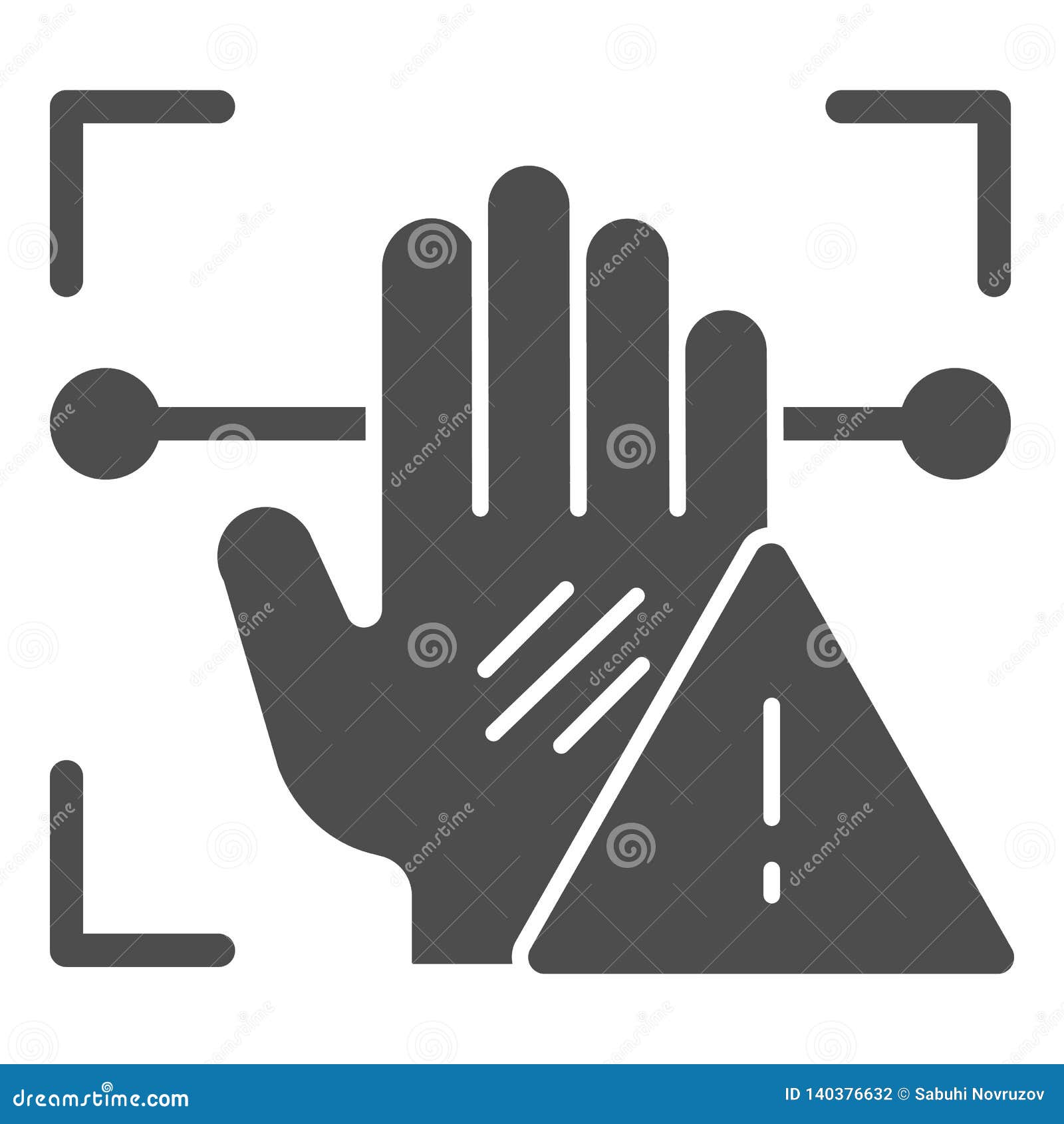 Palm Recognition Attention Thin Line Icon. Palmprint Scan Alarm Vector ... Palm Recognition Attention Thin Line Icon. Palmprint Scan Alarm Vector ...