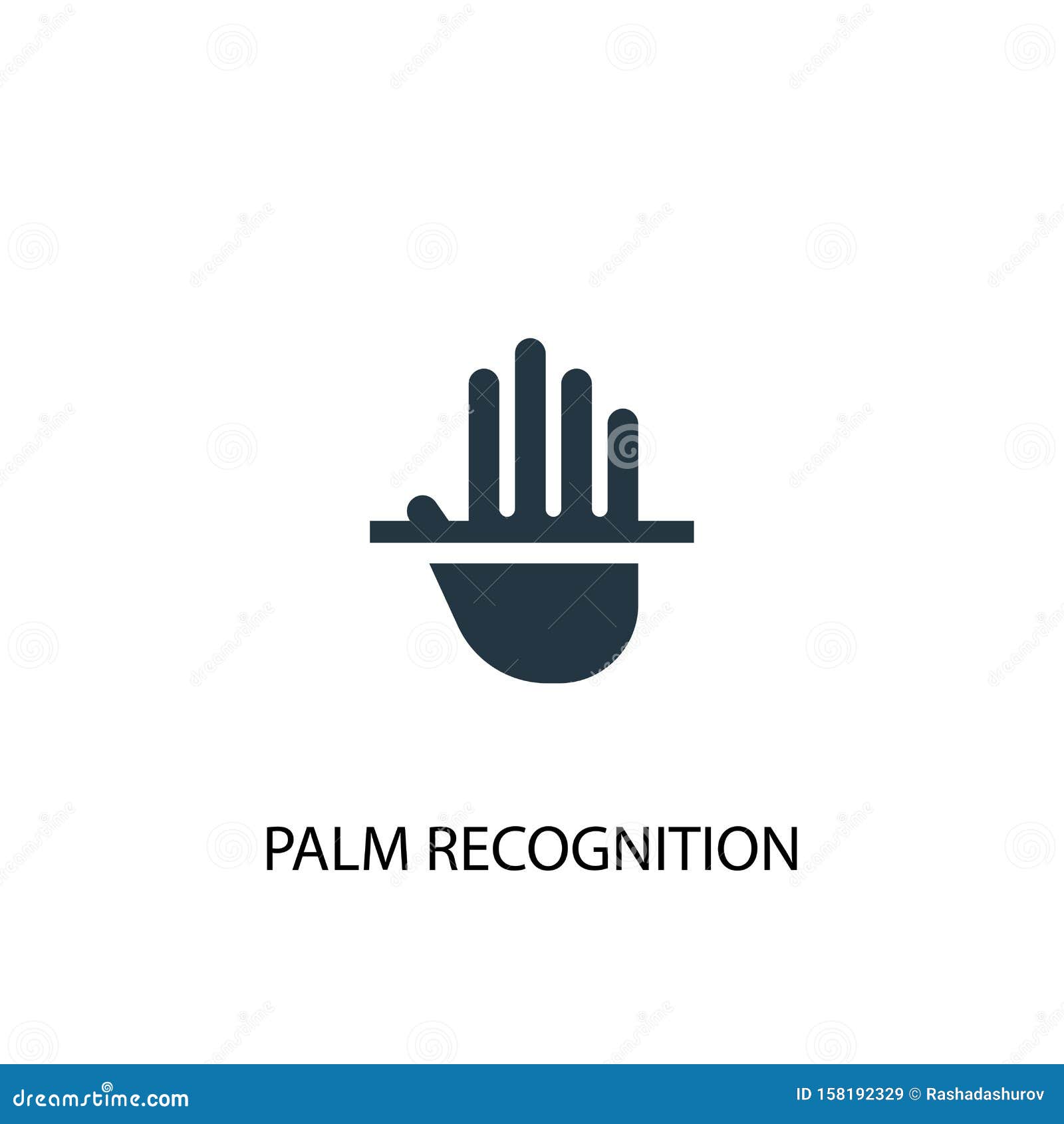 Palm Recognition Icon. Simple Element Stock Vector - Illustration of ...