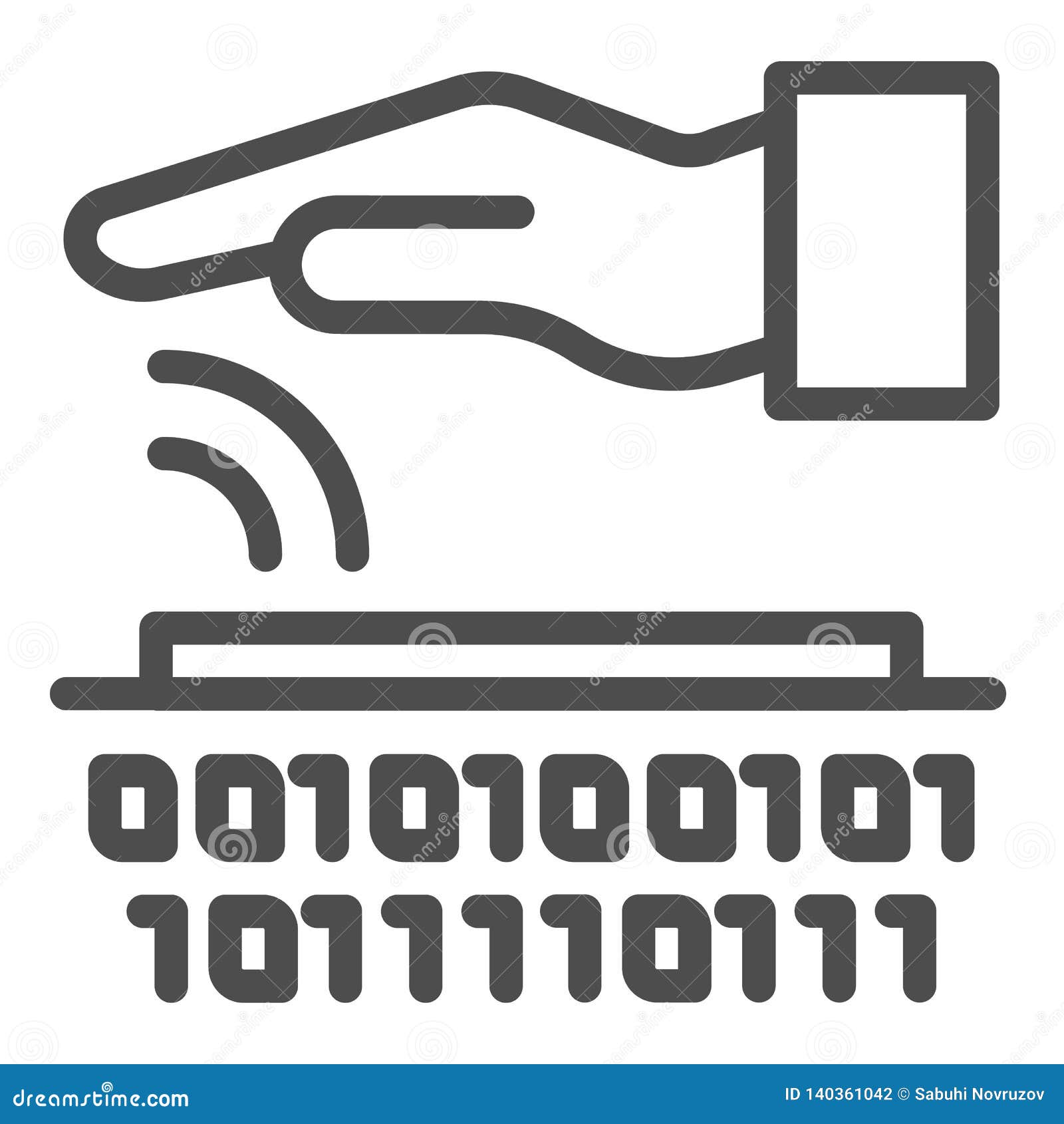 Palm Recognition Line Icon. Verification Palmprint System Vector ... Palm Recognition Line Icon. Verification Palmprint System Vector ...