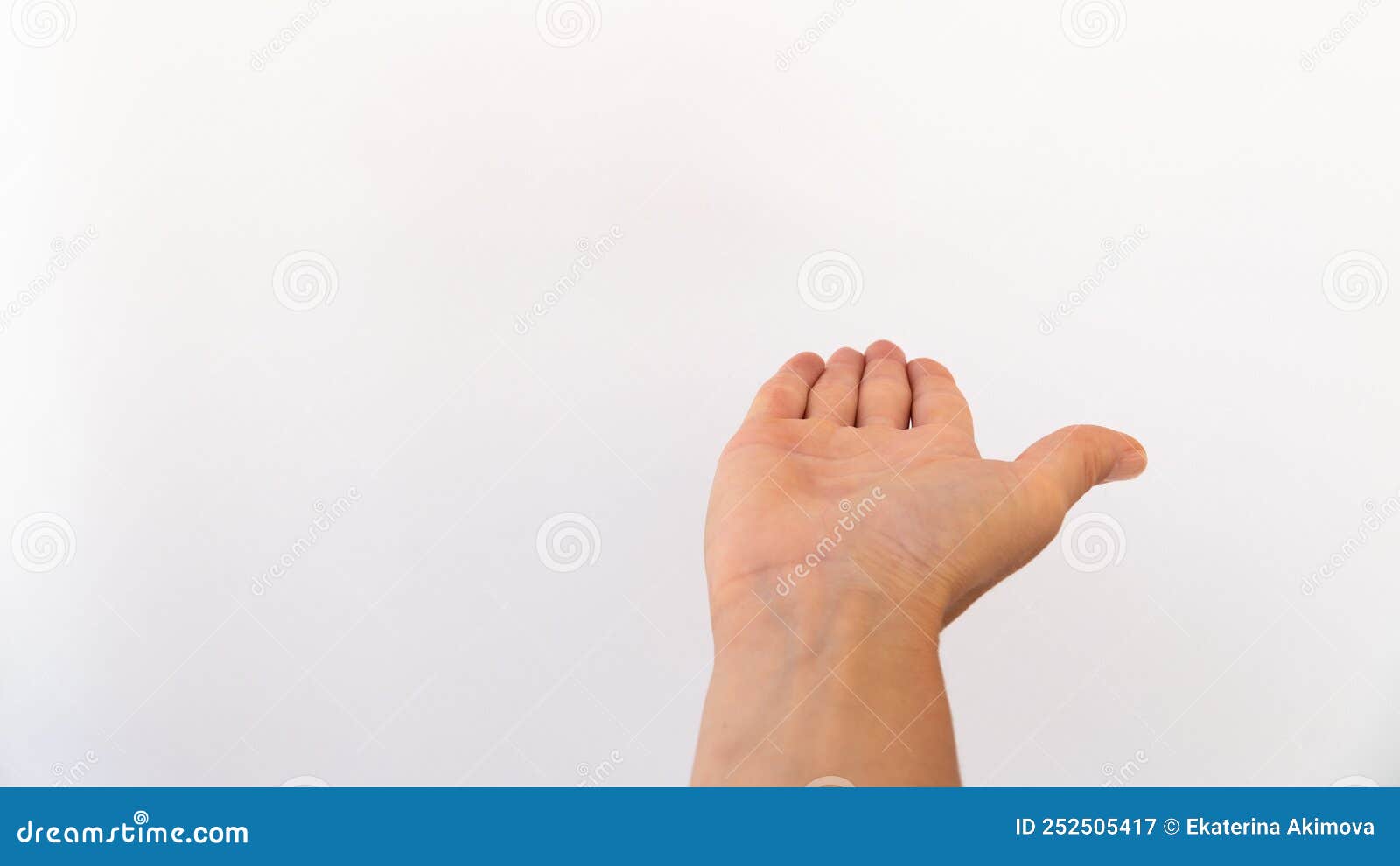 The Palm of the Right Hand on a White Background Stock Image - Image of ...