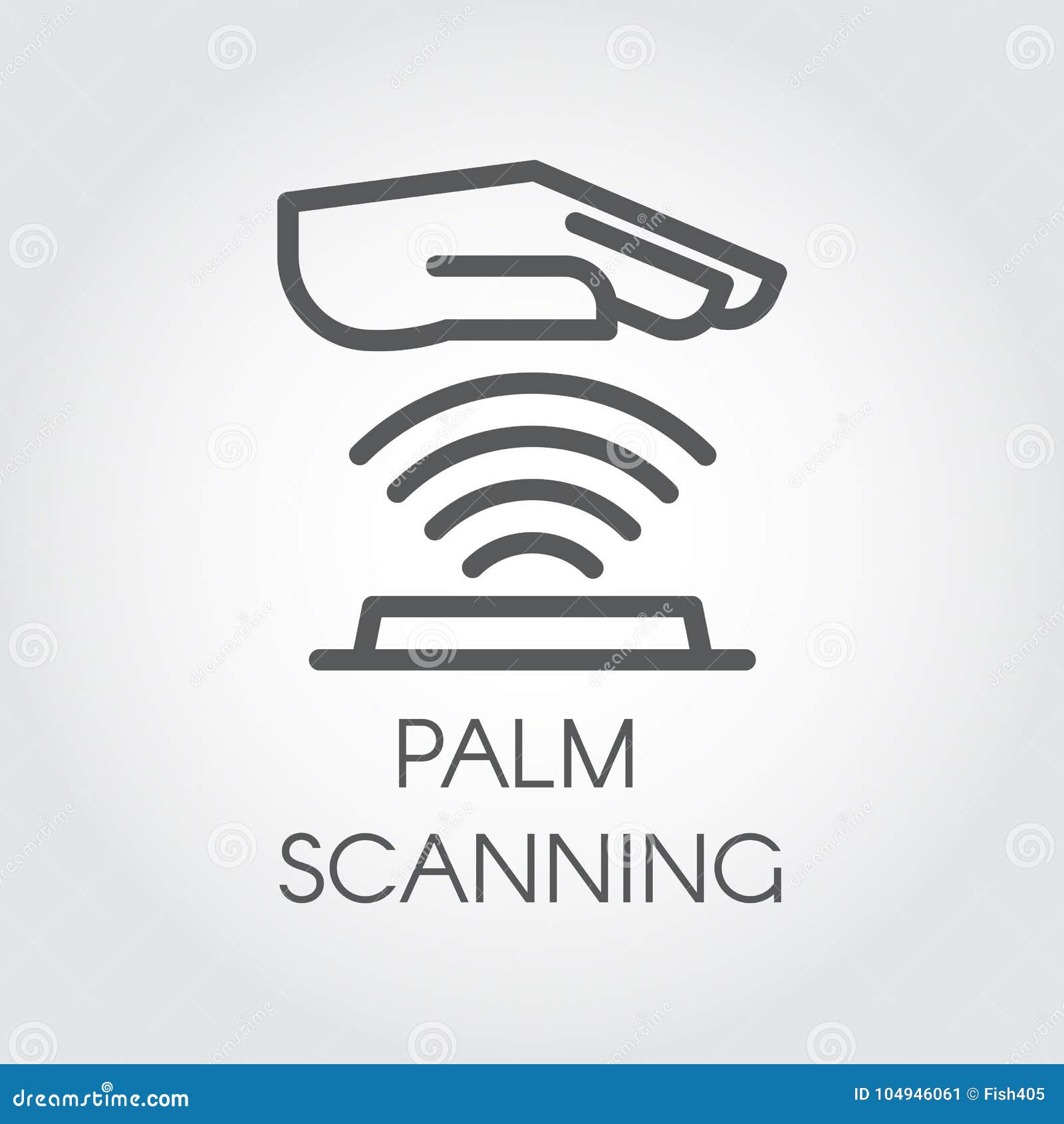 Verification Palmprint Icon Outline Vector. Palm Recognition ... Verification Palmprint Icon Outline Vector. Palm Recognition ...