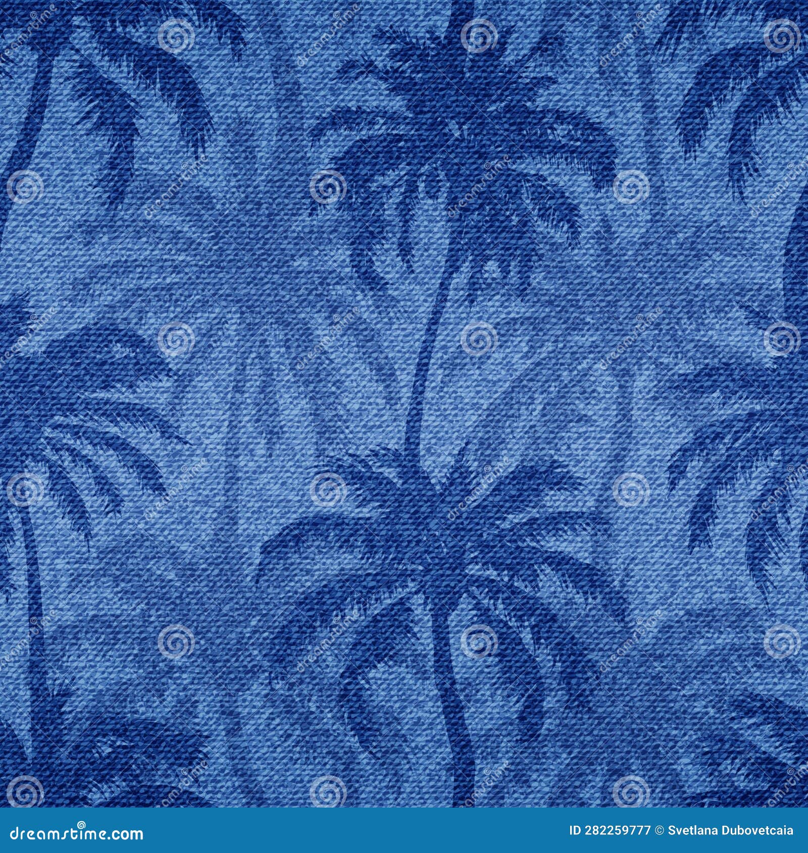 Palm Seamless Pattern. Repeated Palm Trees Patern. Silhouette Coconut ...
