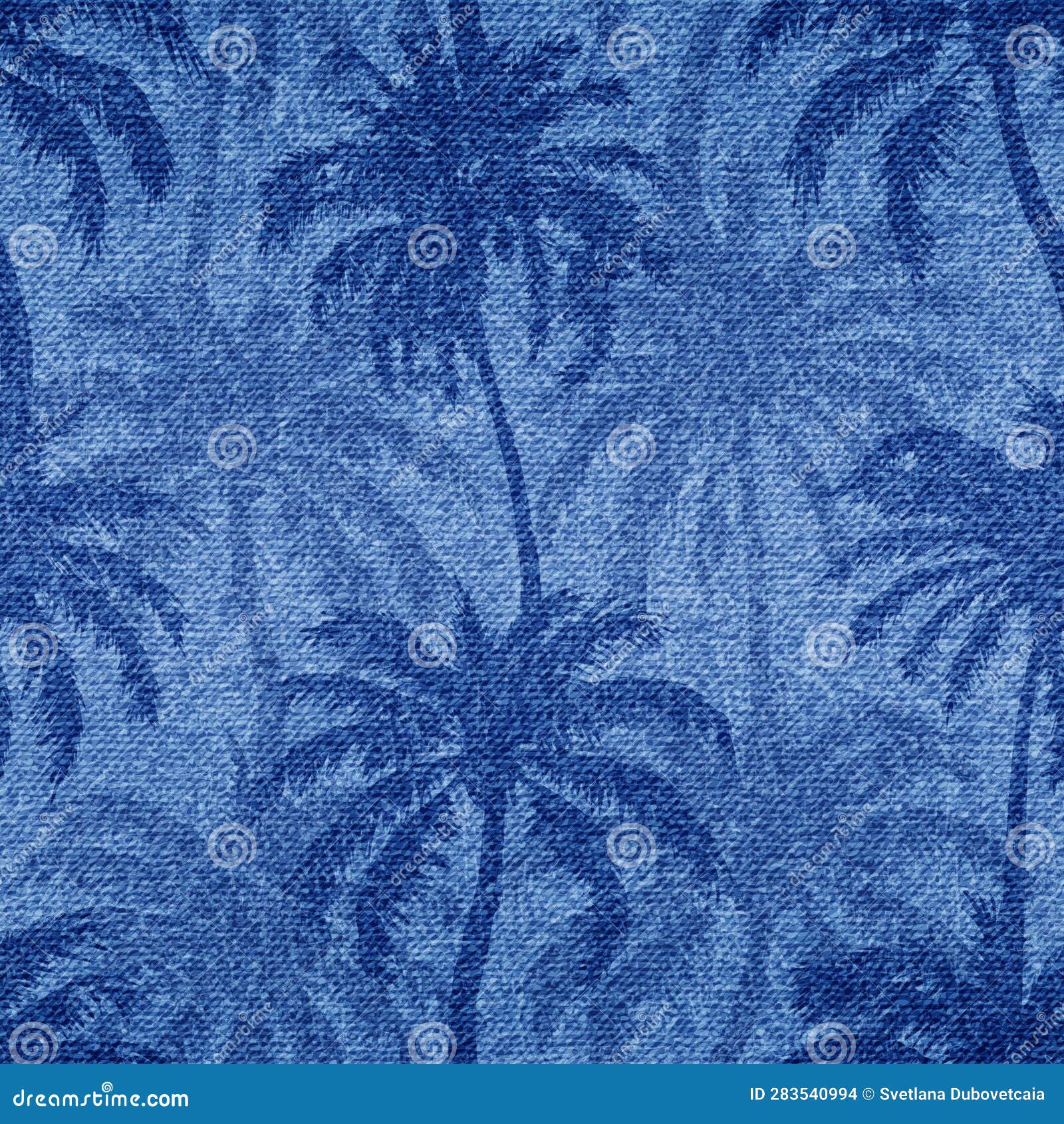 Palm Seamless Pattern. Repeated Palm Trees Patern. Silhouette Coconut ...