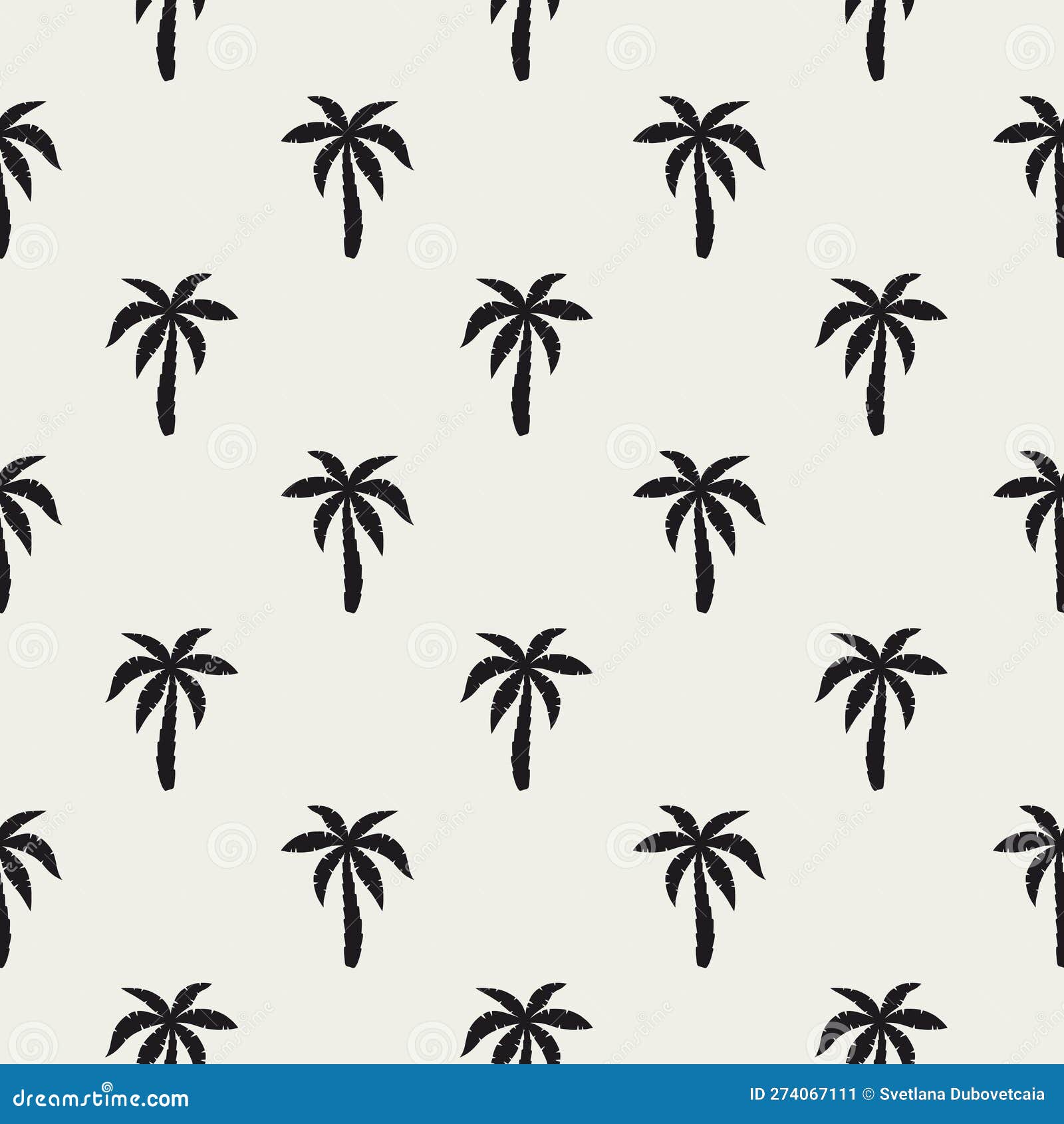 Palm Seamless Pattern. Repeating Palm Trees Patern. Modern Tree ...