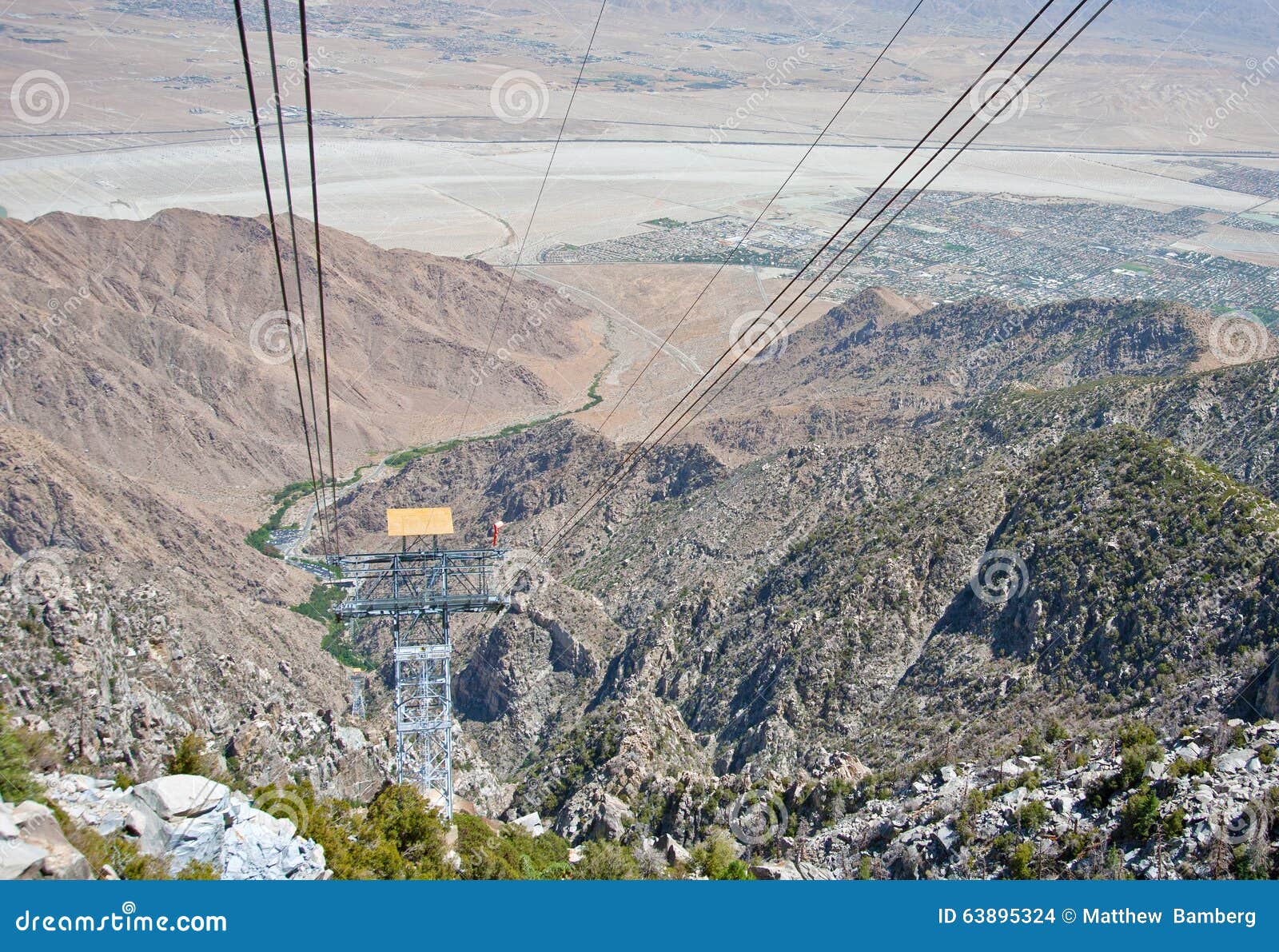 Palm Springs Ariel Tramway foto de archivo. Imagen de alto - 63895324