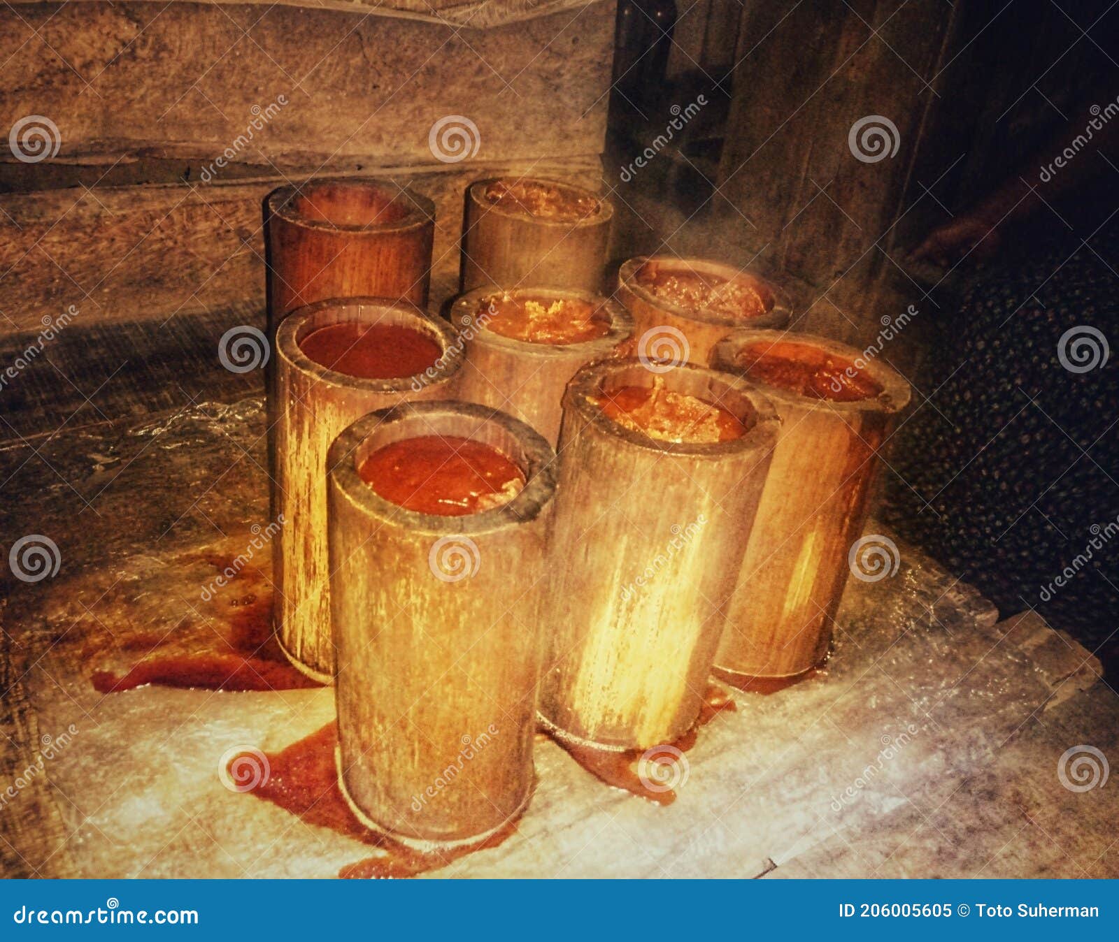 Palm Sugar Packaging Process Stock Image - Image of food, drawing ...