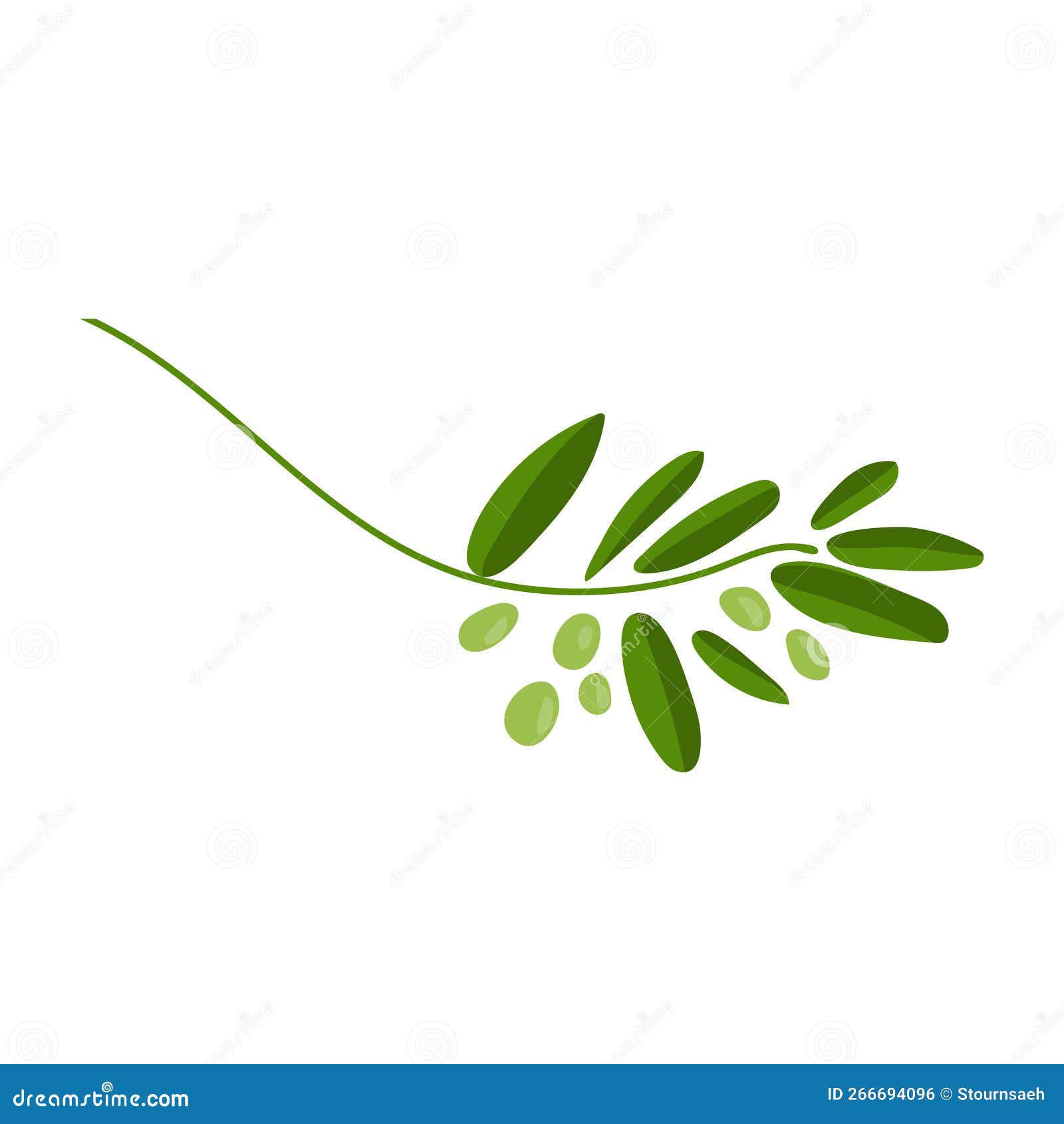 Palm Sunday Illustration with Olive Branch. Stock Vector - Illustration ...