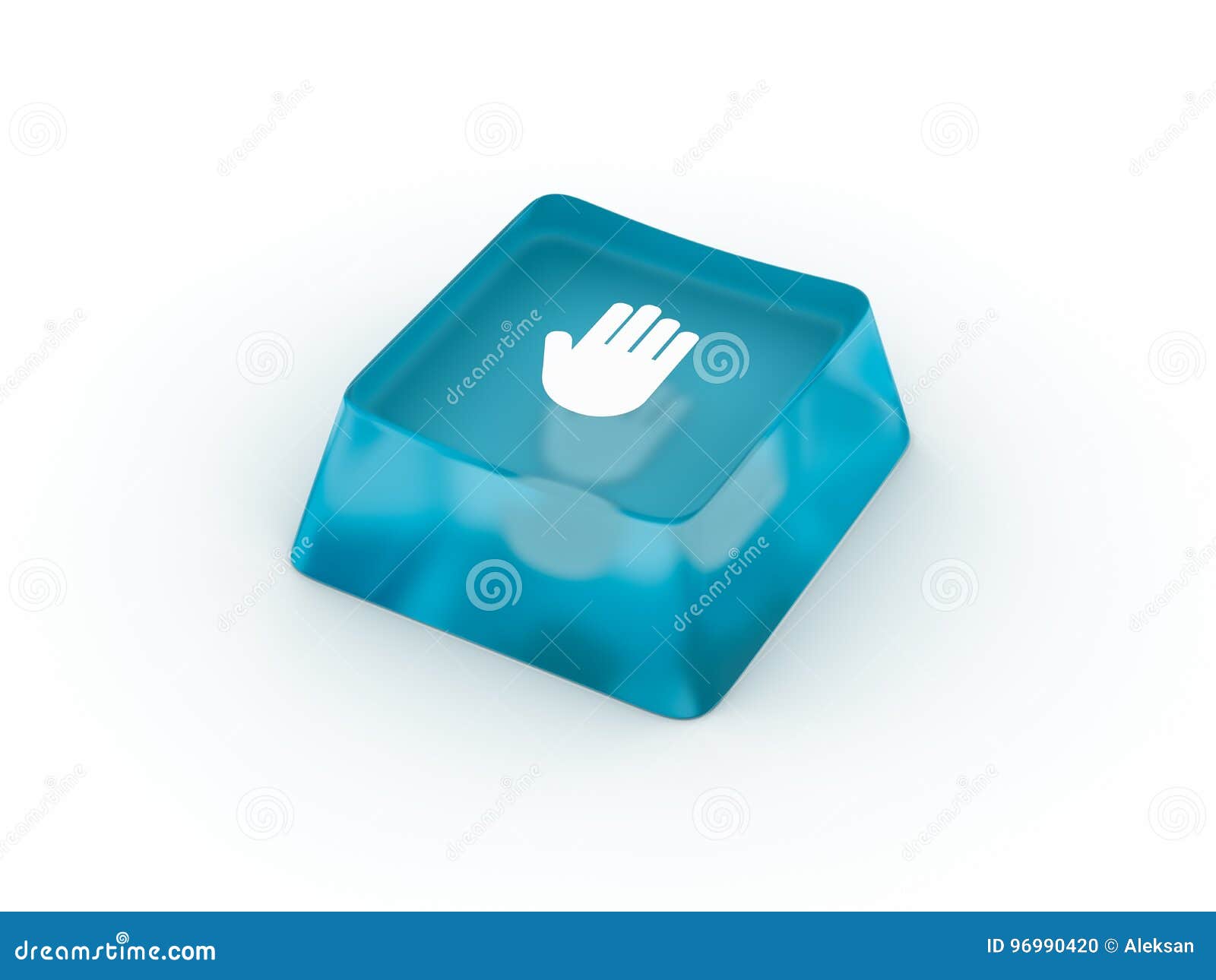 Palm Symbol on Keyboard Button. 3D Rendering Stock Illustration ...
