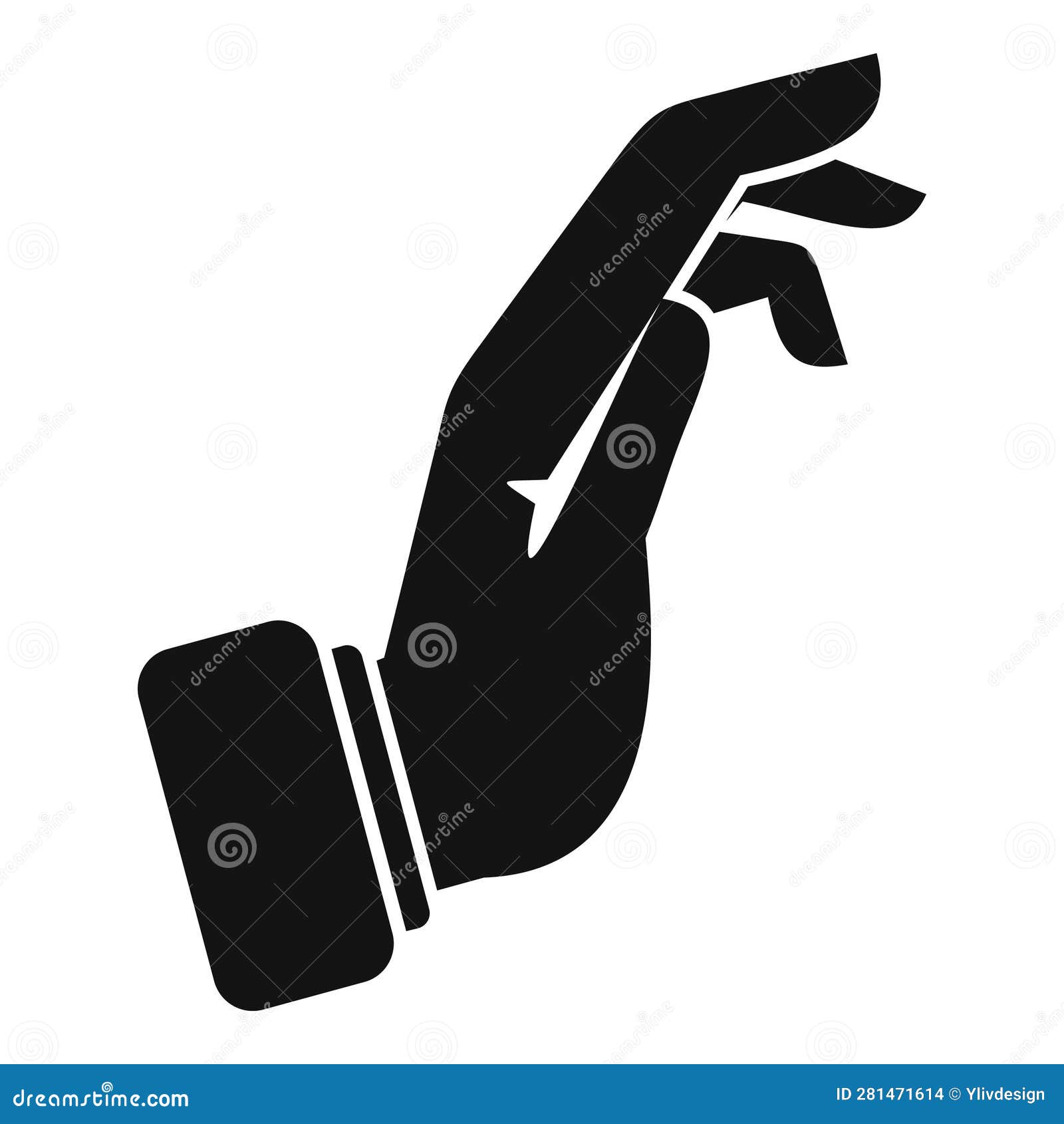 Palm Take Icon Simple Vector. Finger Hold Stock Illustration ...