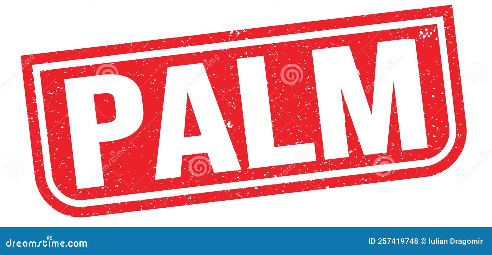 PALM Text Written on Red Stamp Sign Stock Illustration - Illustration ...