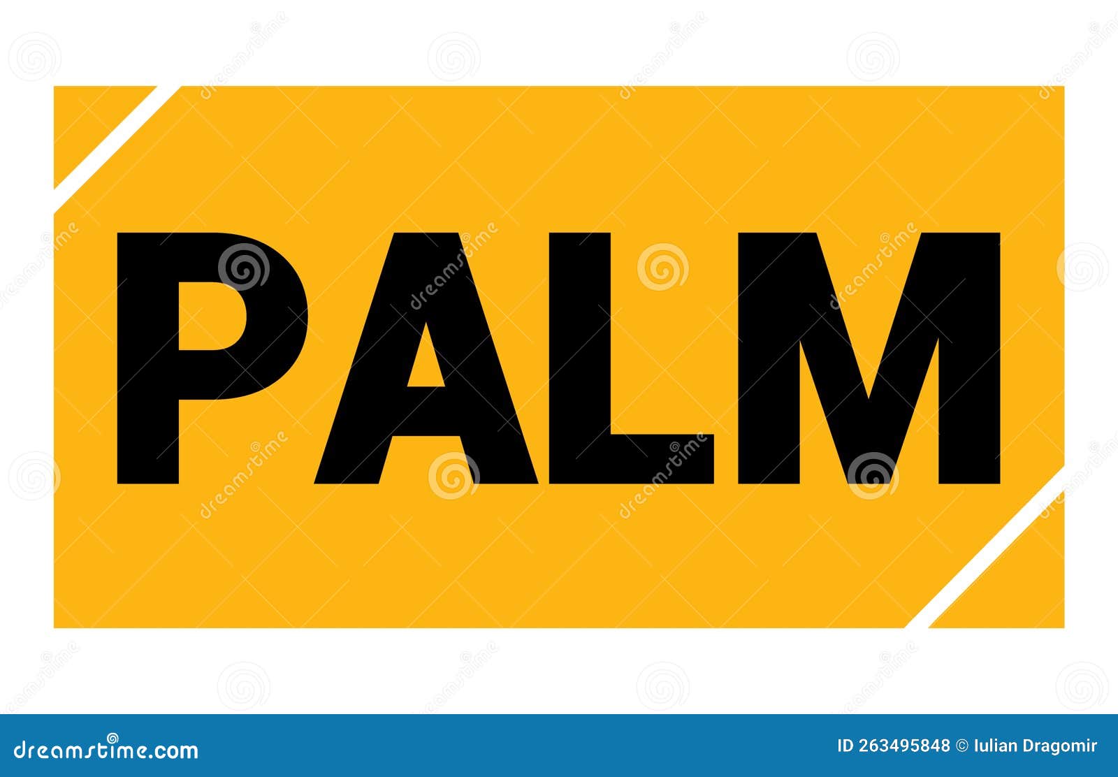 PALM Text Written on Yellow-black Stamp Sign Stock Illustration ...