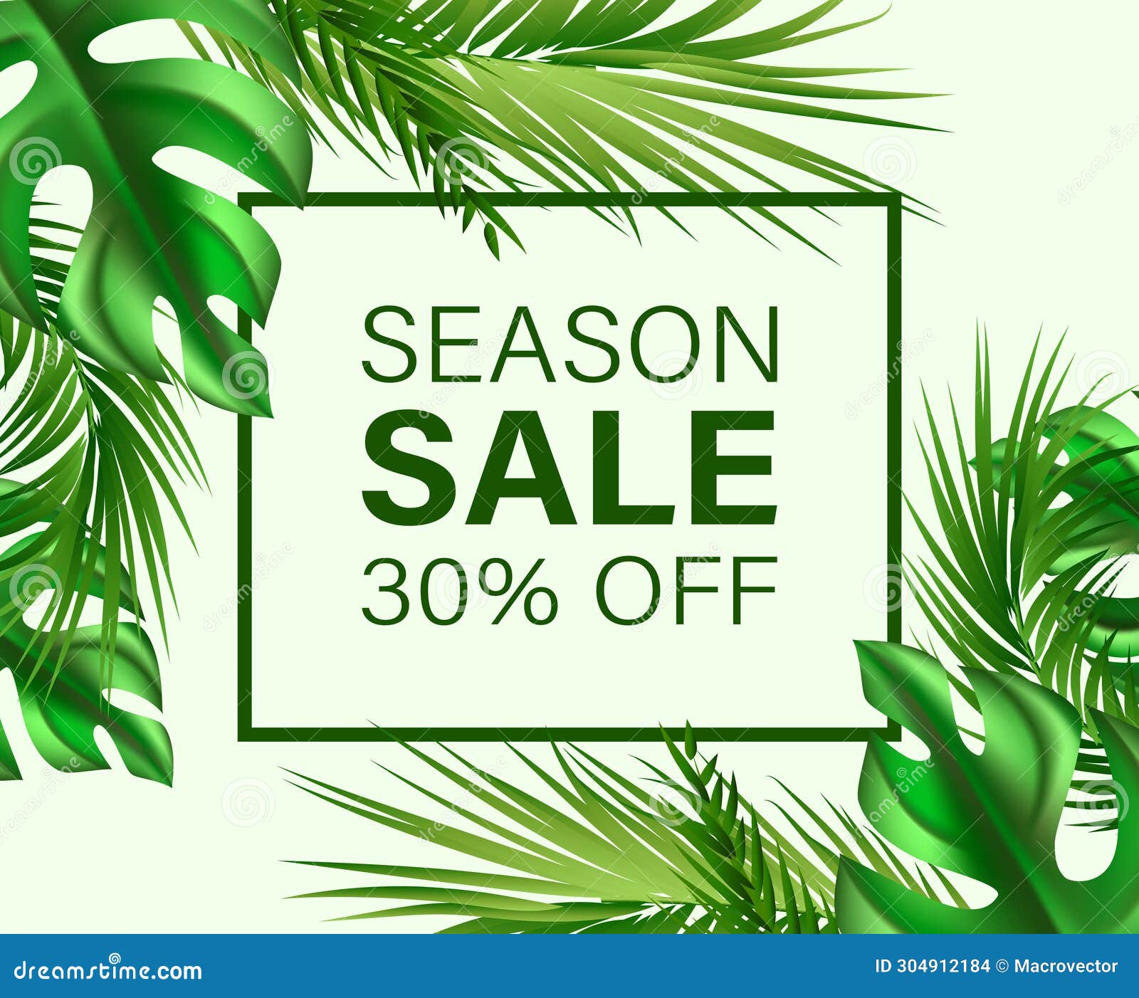 Palm Tree Advertising Composition in Realistic Style Stock Illustration ...